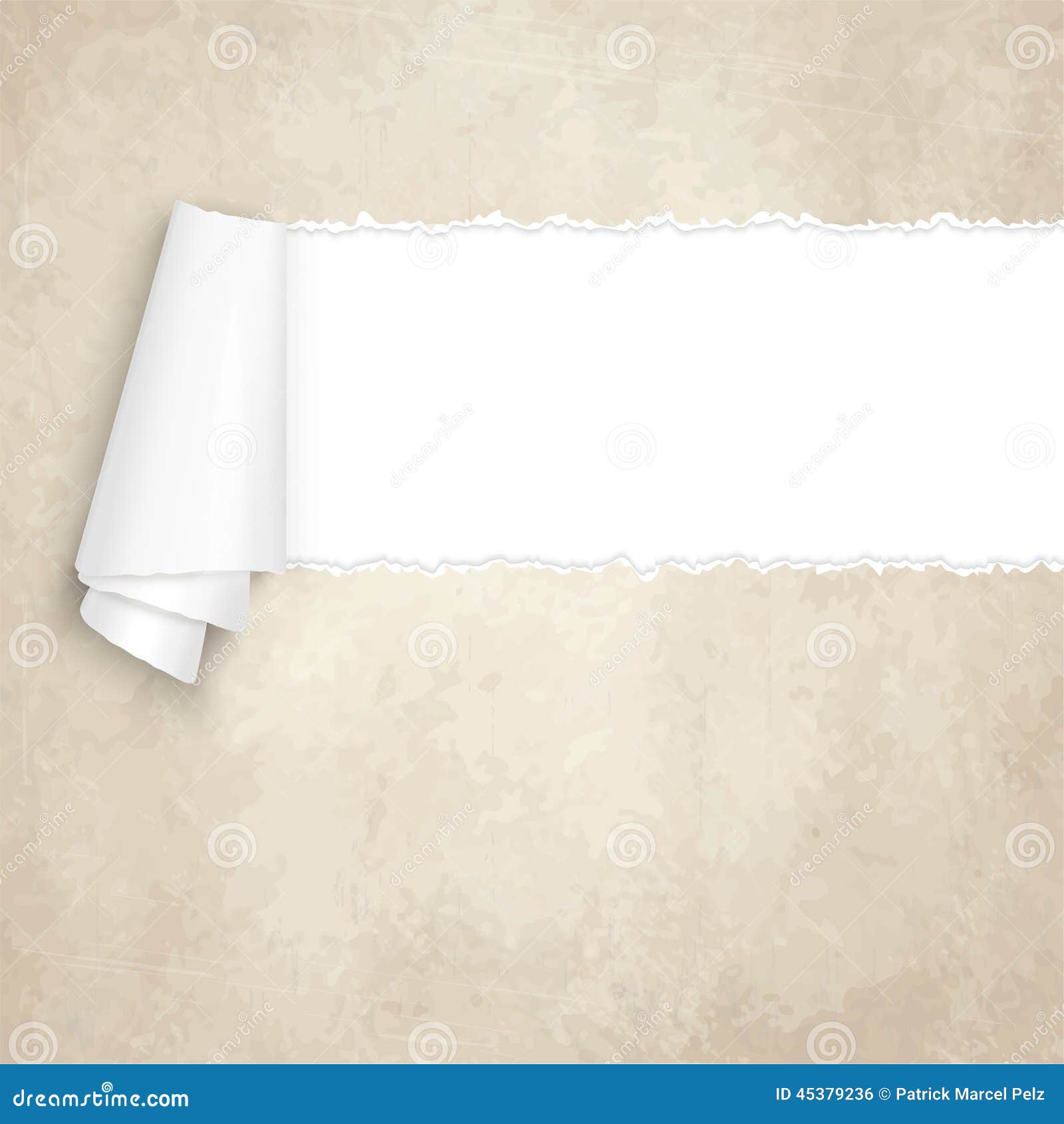 Ripped Open Old Vintage Paper Stock Vector - Illustration of note ...