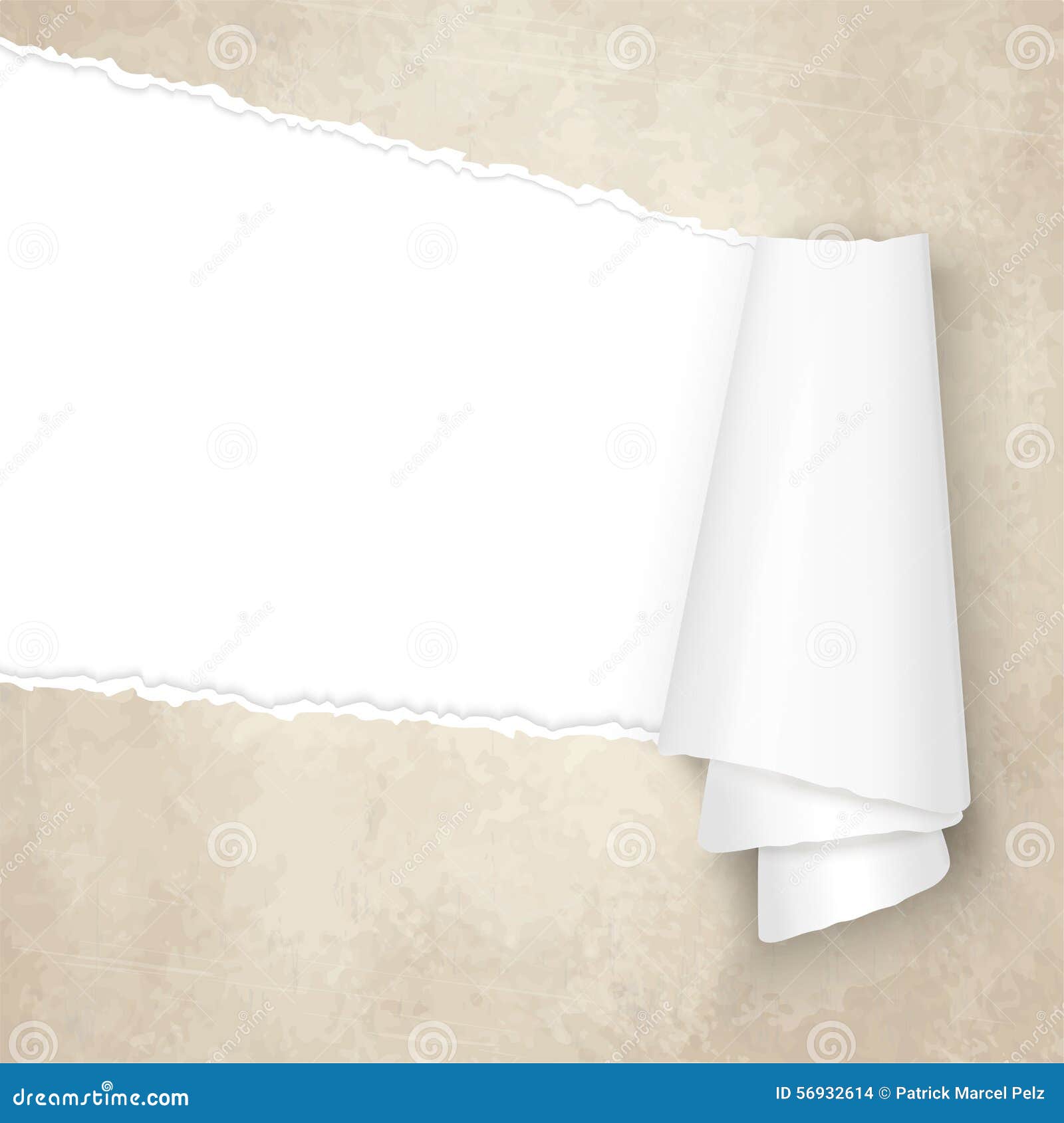 Ripped Open Old Vintage Paper Stock Vector - Illustration of damage ...