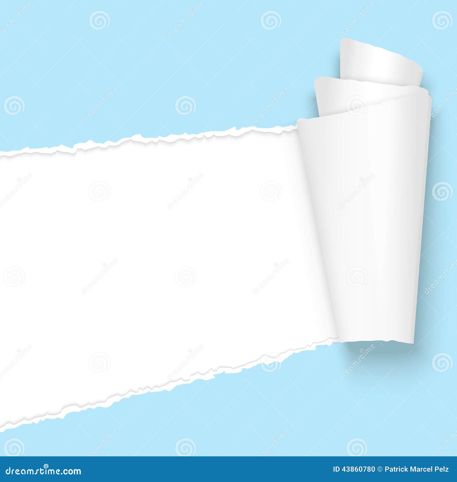 Ripped Open Paper Light Blue Stock Vector - Illustration of decoration ...