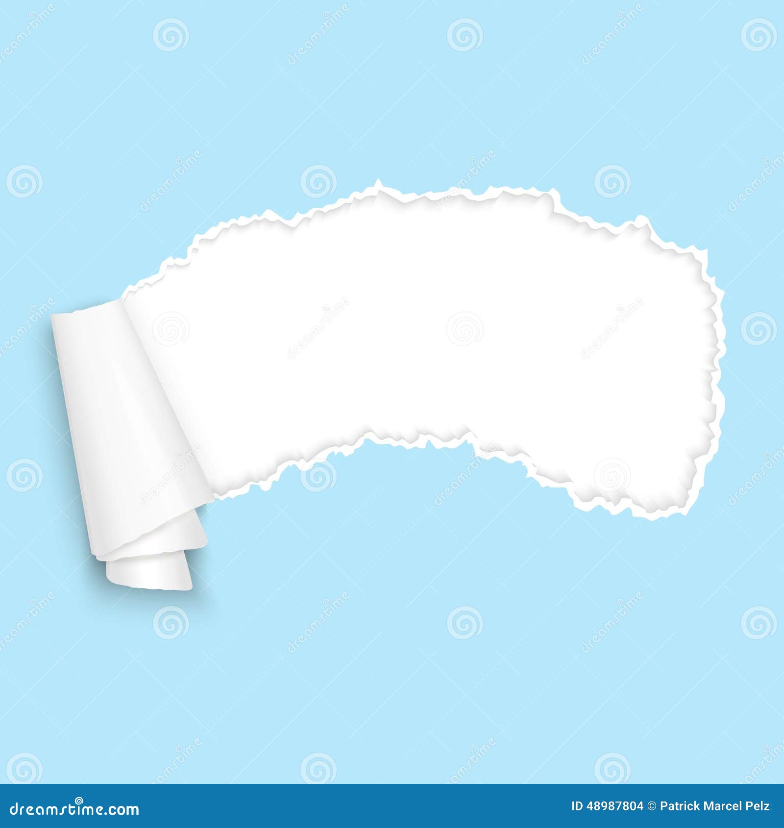 Ripped Open Paper Light Blue Stock Vector - Illustration of paper ...