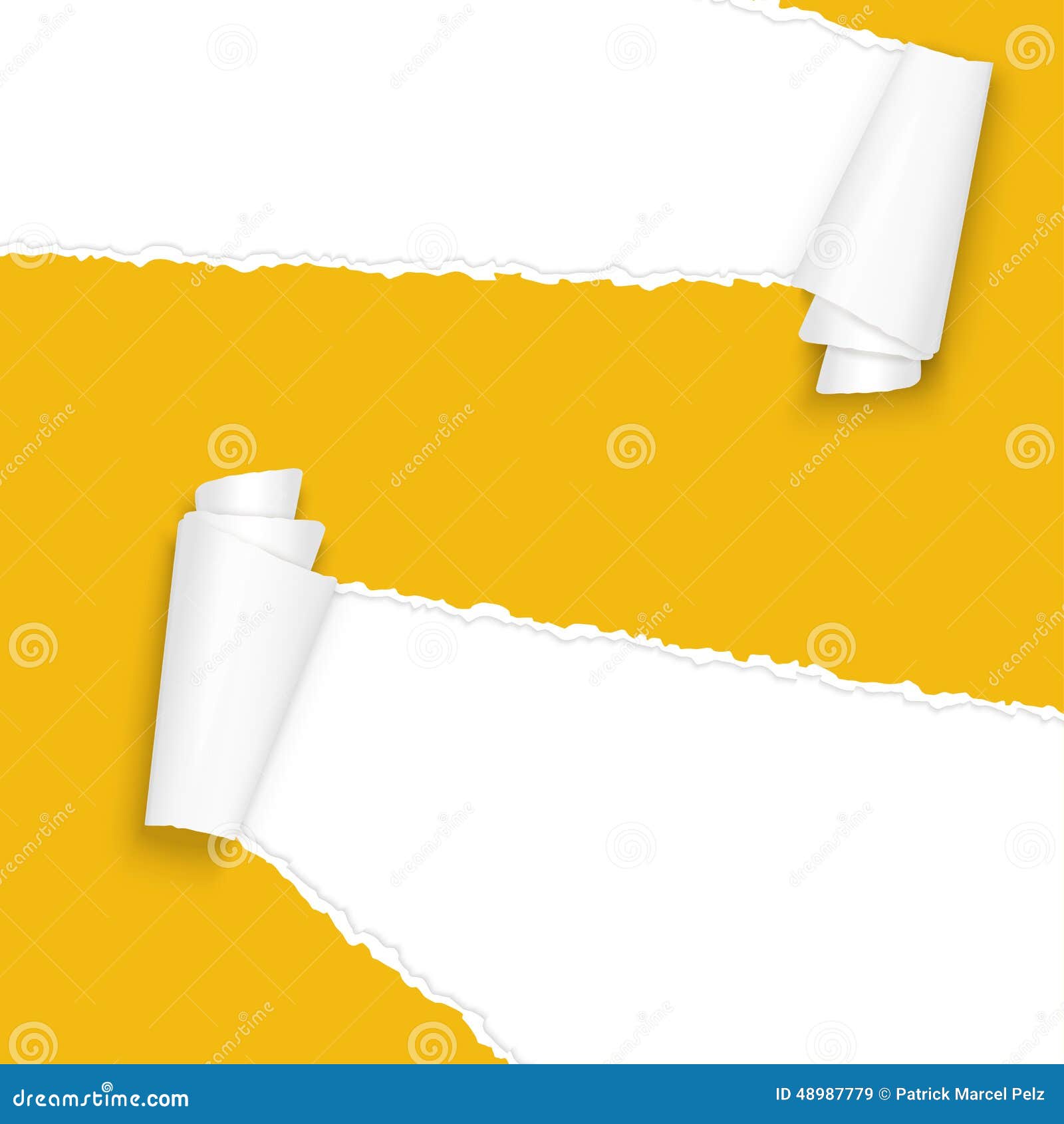 Ripped open paper orange stock vector. Illustration of grunge - 48987779