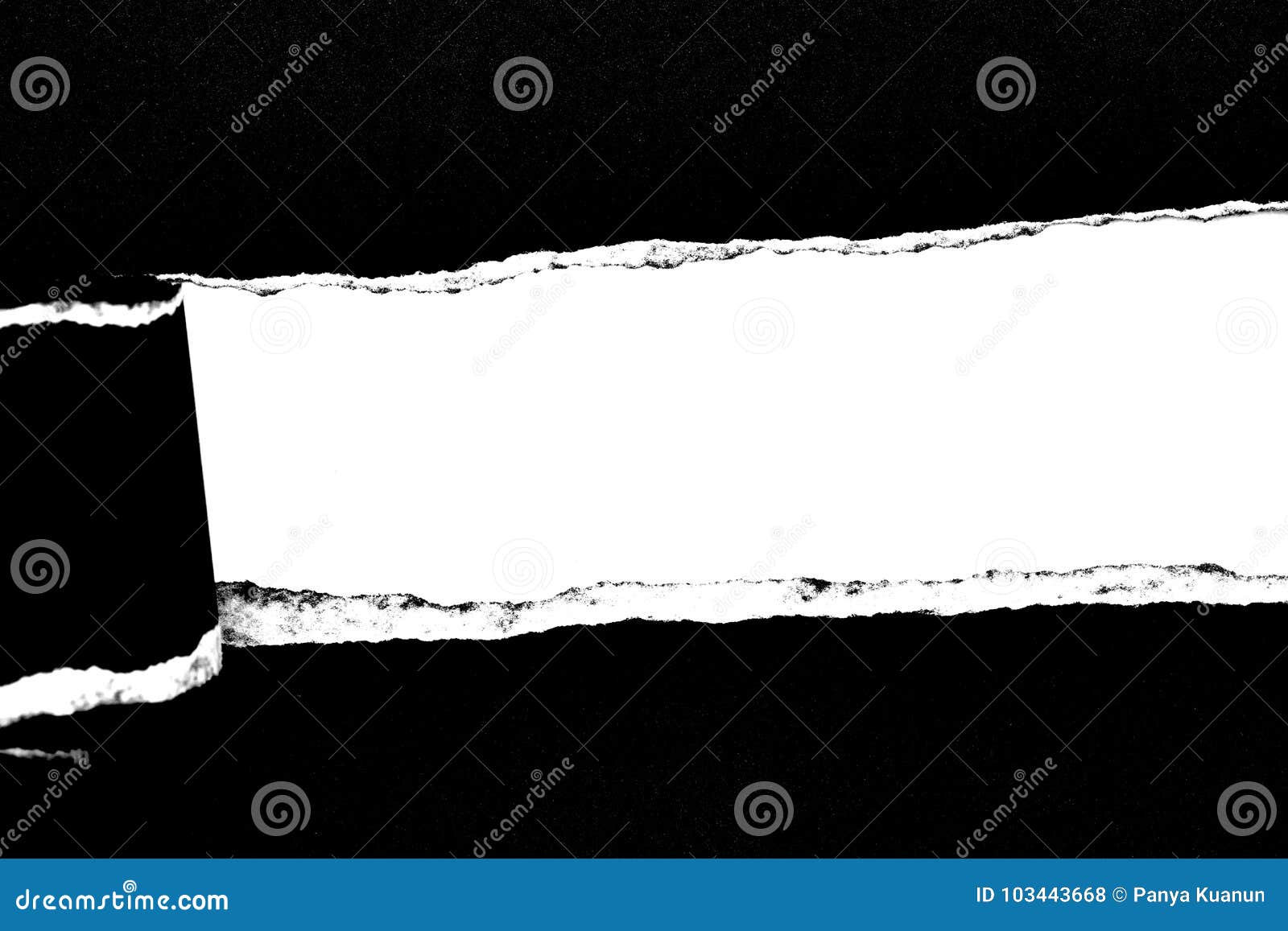 Ripped Open Paper on White Paper Background. Stock Photo - Image of ...