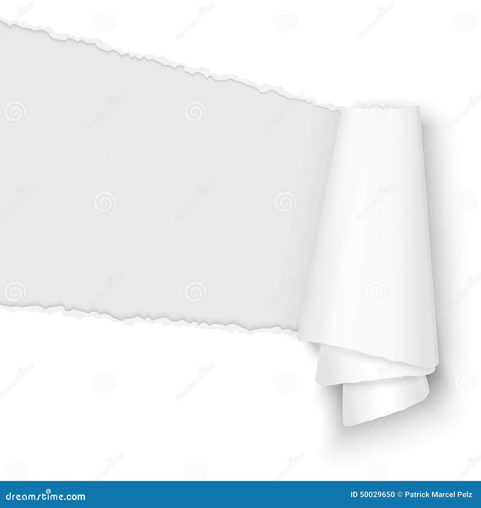 Ripped open paper white stock vector. Illustration of paperboard - 50029650