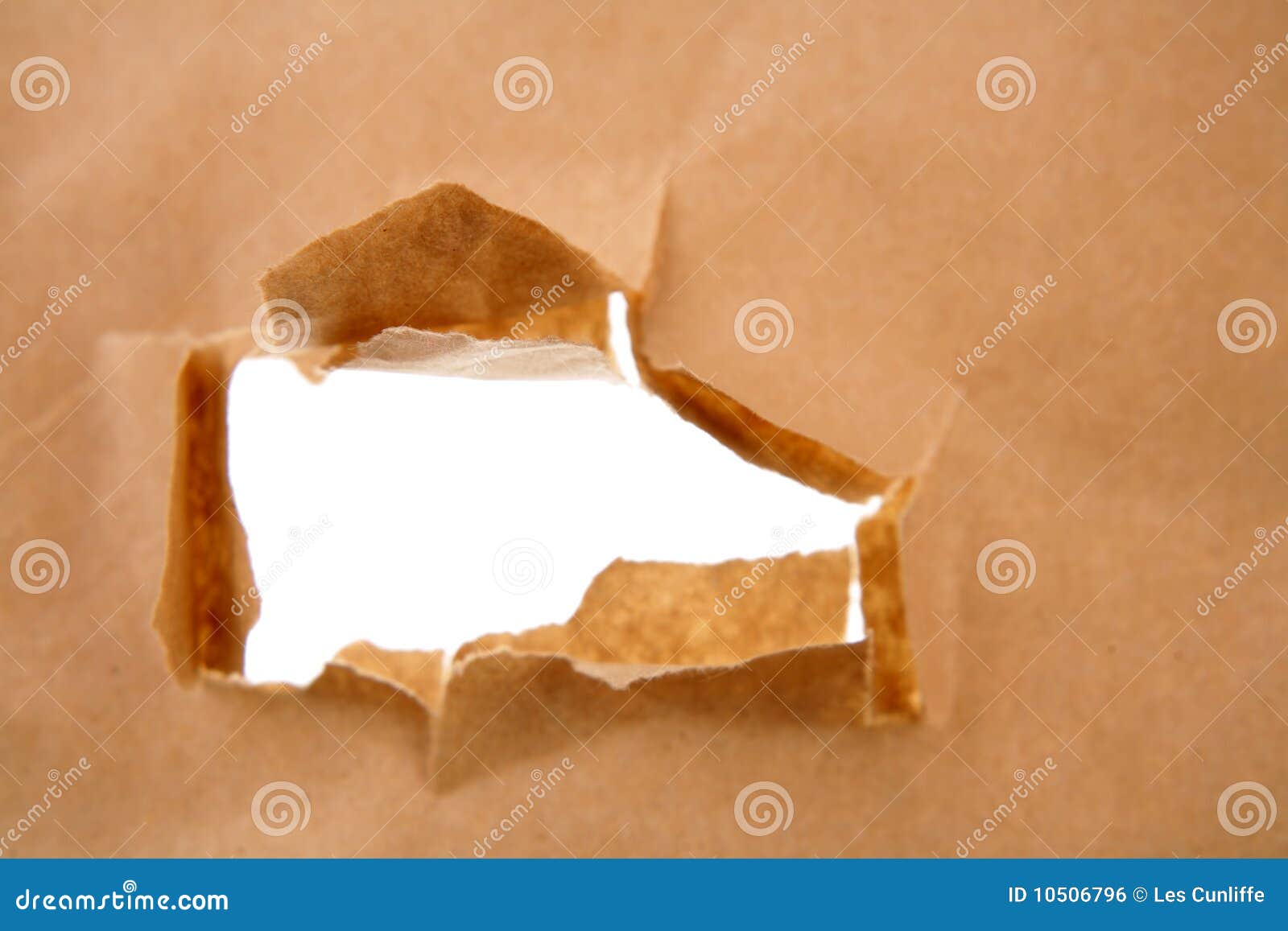 Ripped paper stock photo. Image of brown, hole, space - 10506796