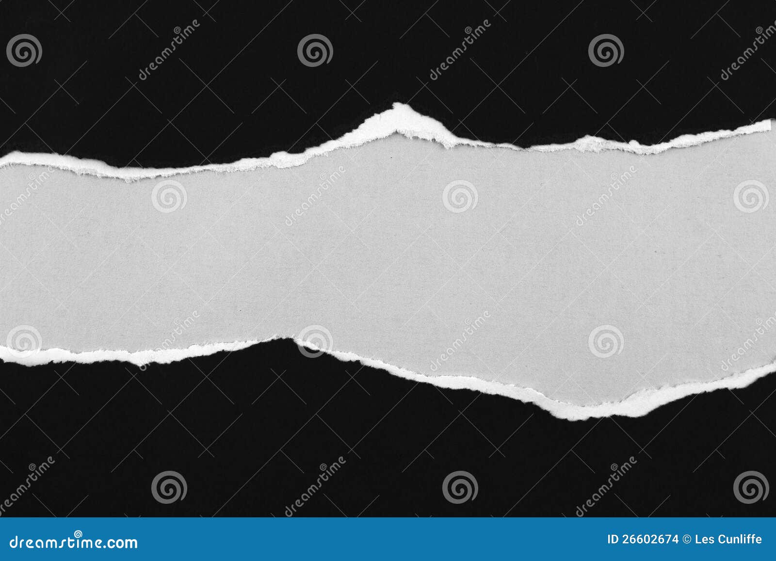 Two Ripped Paper Torn Edge Sheets On A Blue Background. Template With ...