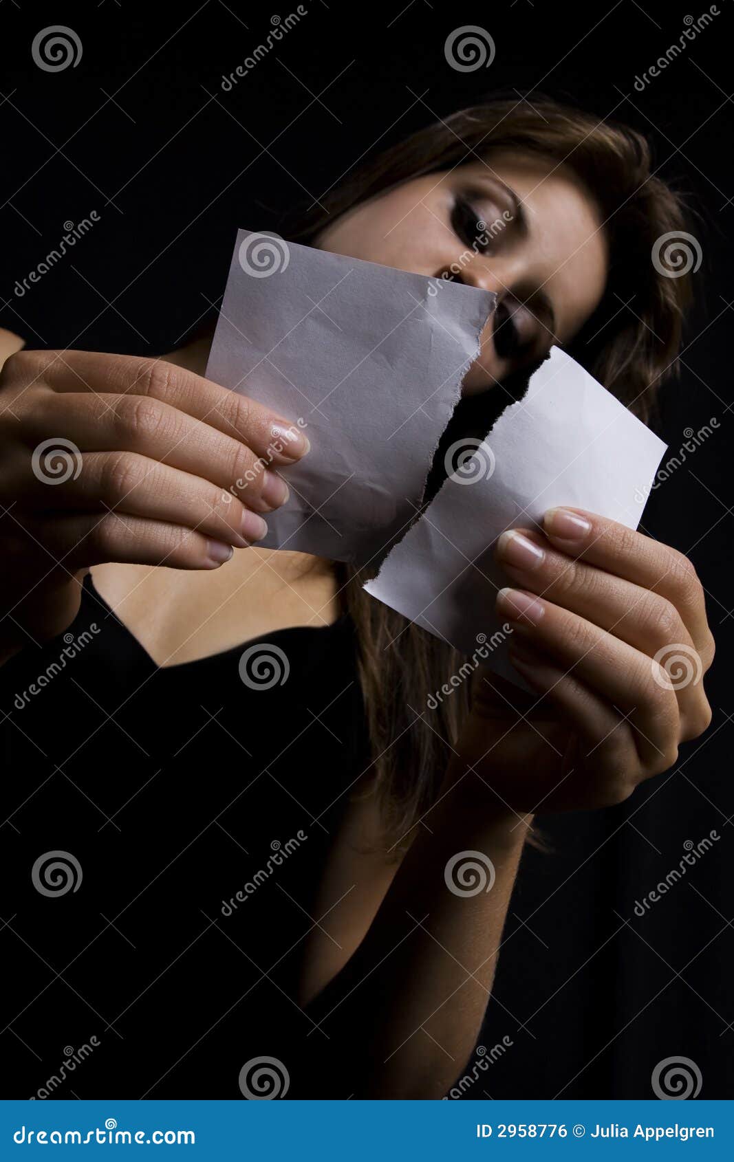 Ripped paper stock photo. Image of teen, sadness, photograph - 2958776