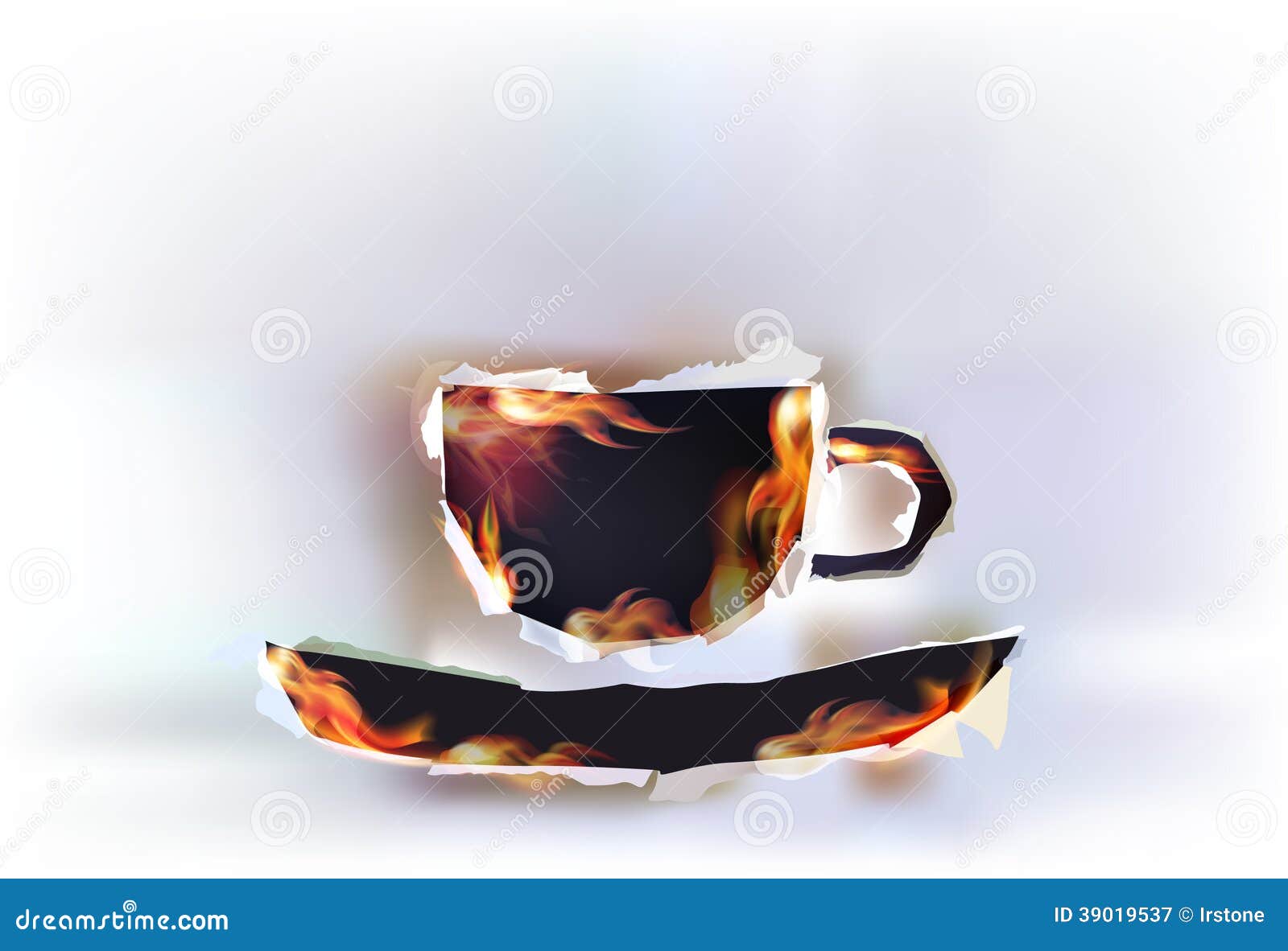 Ripped Paper Background, Cup of Coffee Stock Vector - Illustration of ...