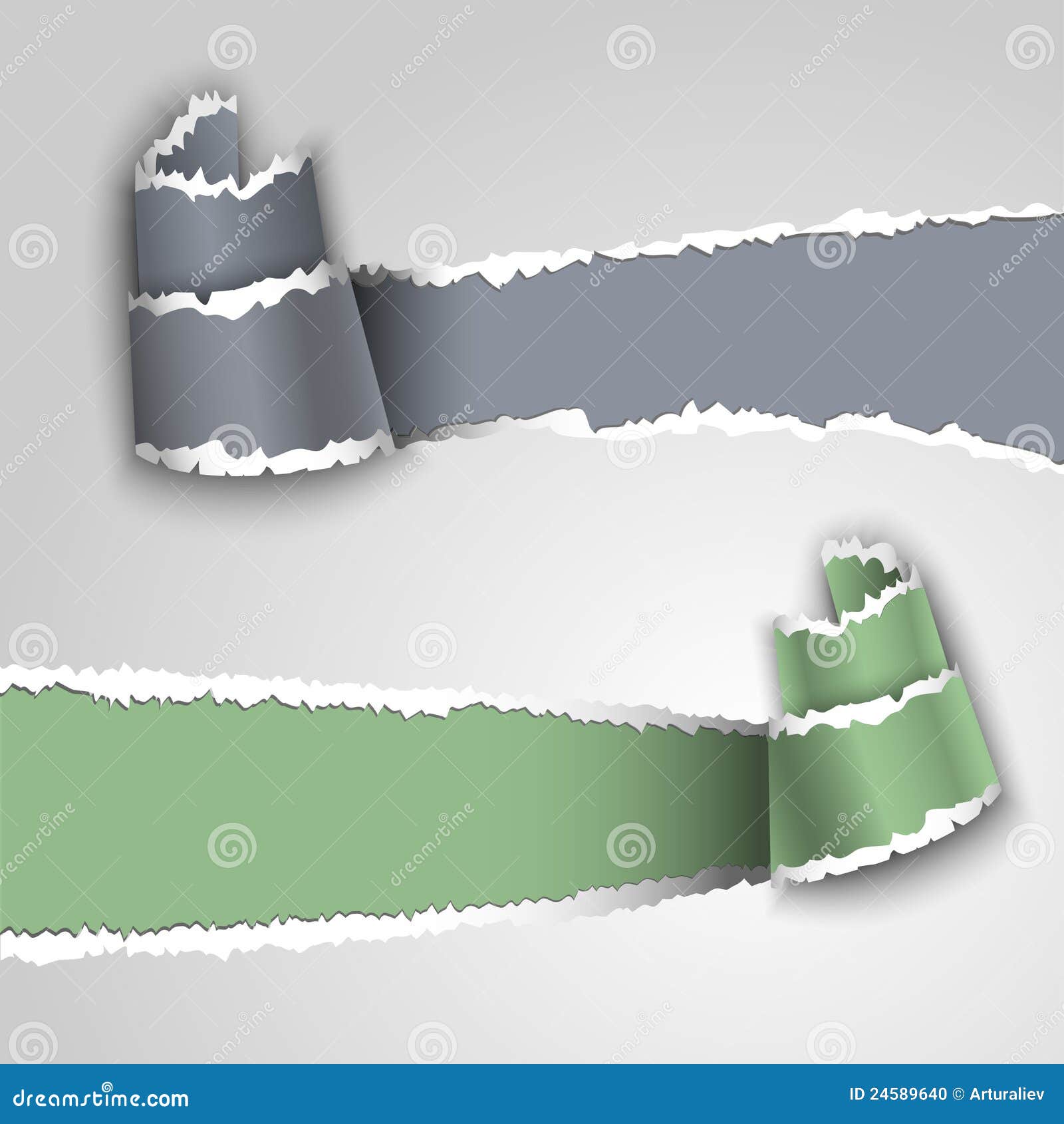 Ripped paper banners stock vector. Illustration of page - 24589640