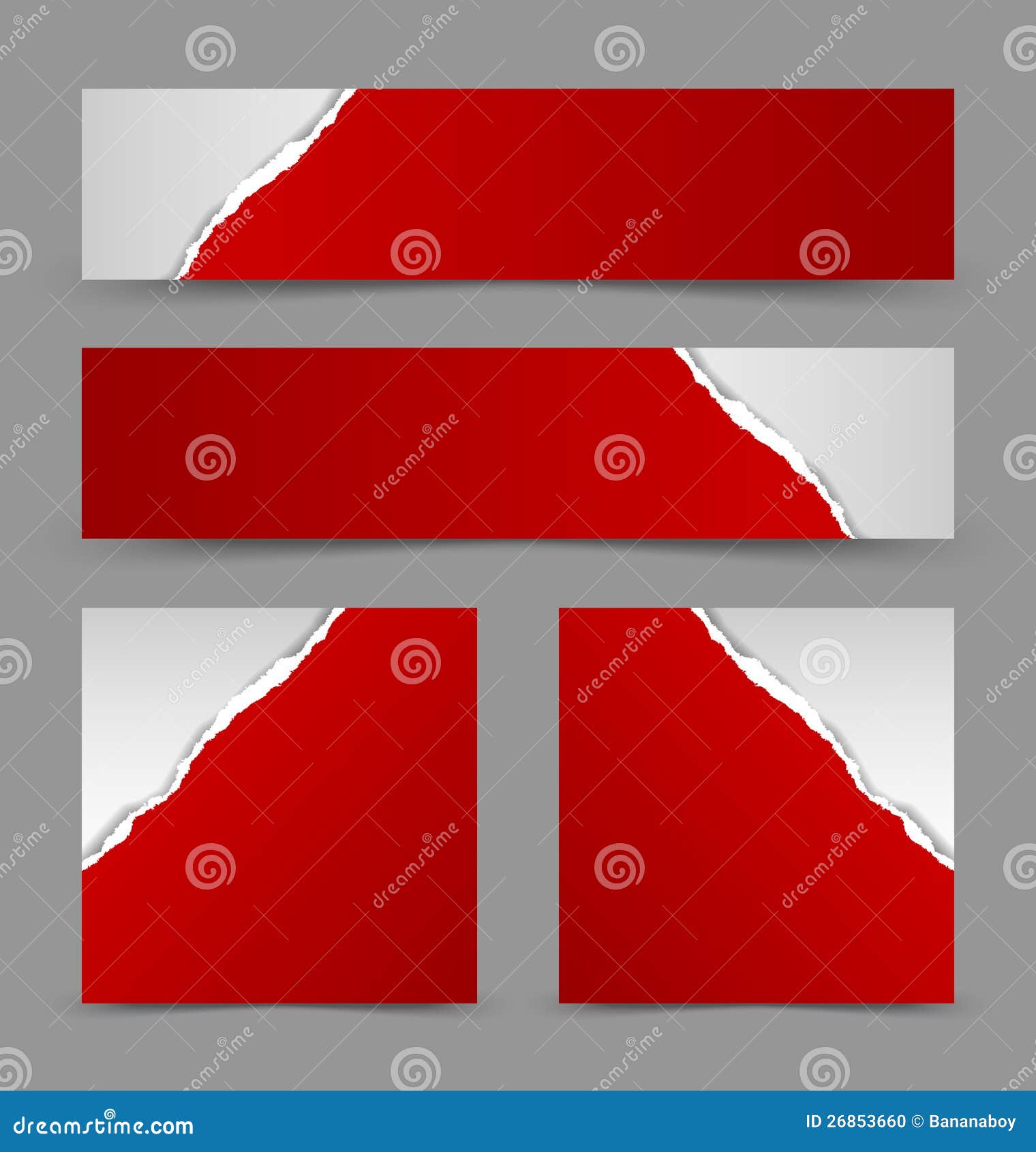 Ripped Paper Banners Vector Illustration | CartoonDealer.com #26853660