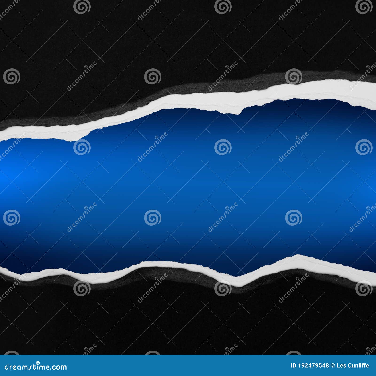 Ripped paper on blue stock photo. Image of quot, jagged - 192479548