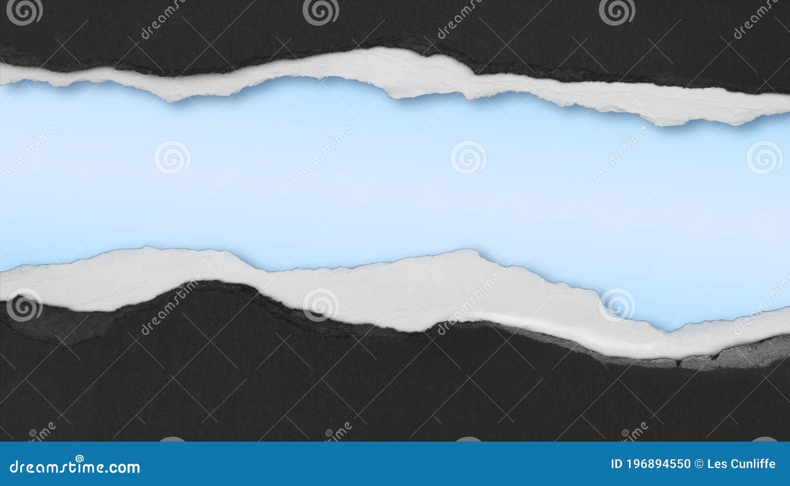 Ripped paper on blue stock photo. Image of photograph - 196894550