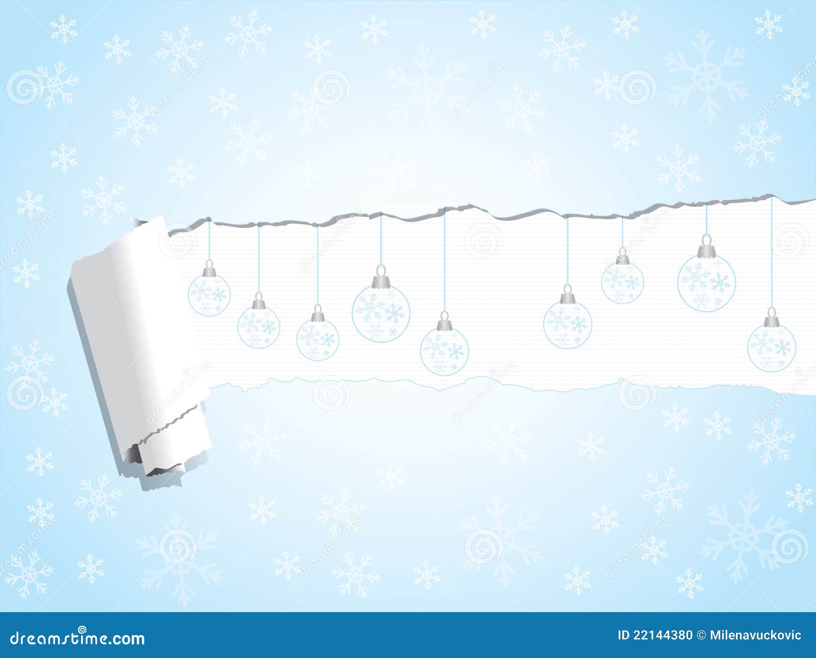 Ripped Paper Christmassy Greeting Card Stock Illustration ...