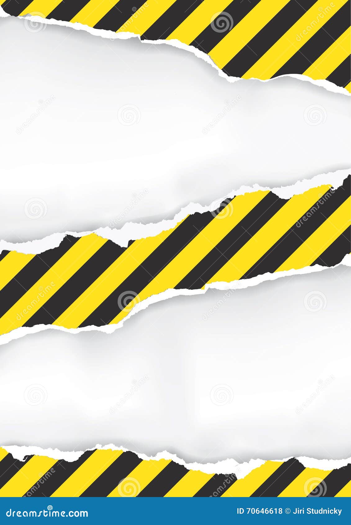 Ripped Paper with Construction Sign. Stock Vector - Illustration of ...