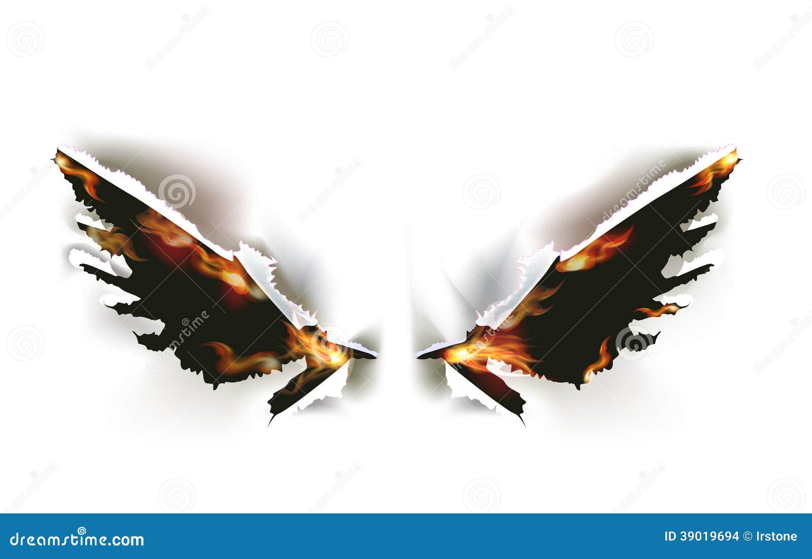 Ripped paper design wings stock vector. Illustration of flight - 39019694