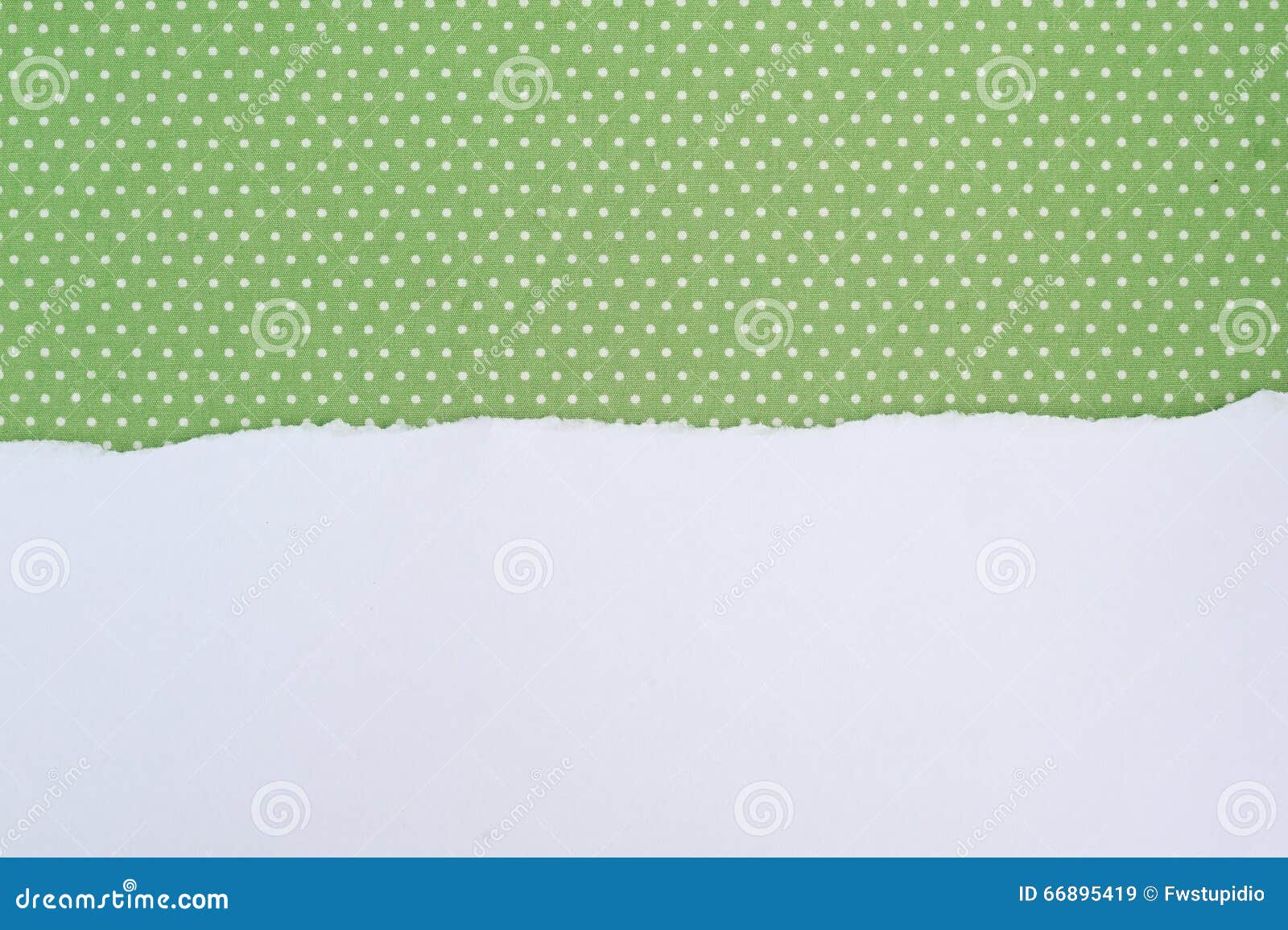 Ripped Paper on Green Fabric for Text and Background Stock Image ...