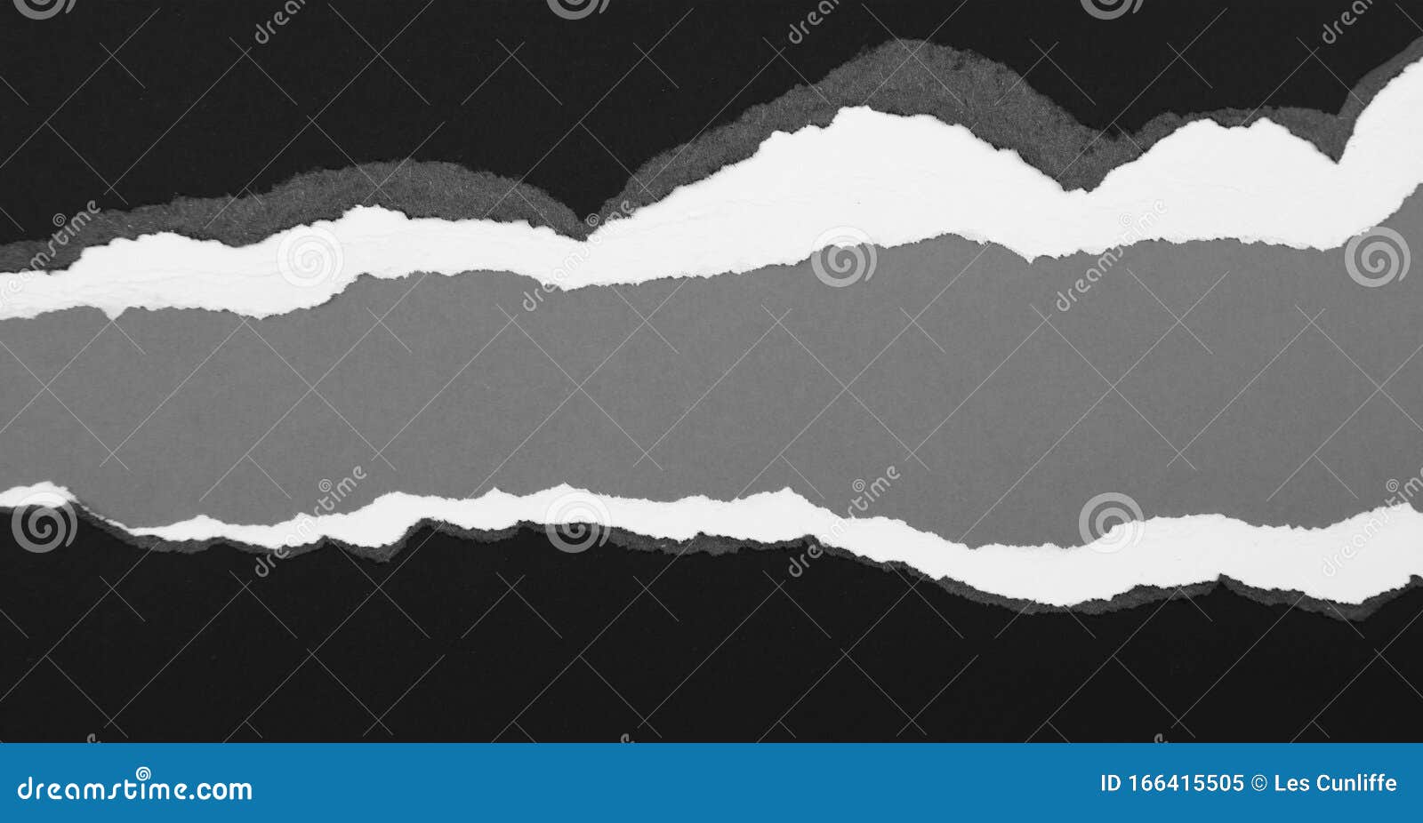 Ripped paper on grey stock image. Image of banner, black - 166415505