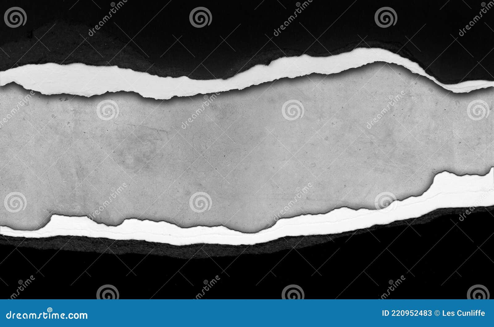 Ripped paper on grey stock image. Image of damage, edge - 220952483