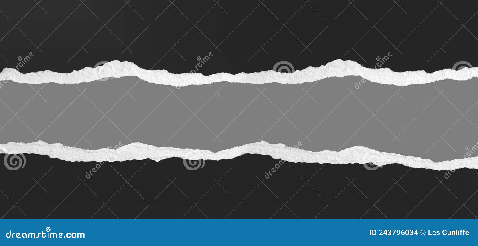 Ripped paper on grey stock photo. Image of frame, edge - 243796034