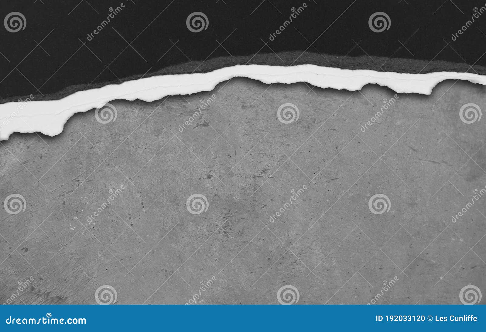 Ripped paper on grey stock photo. Image of advertisement - 192033120