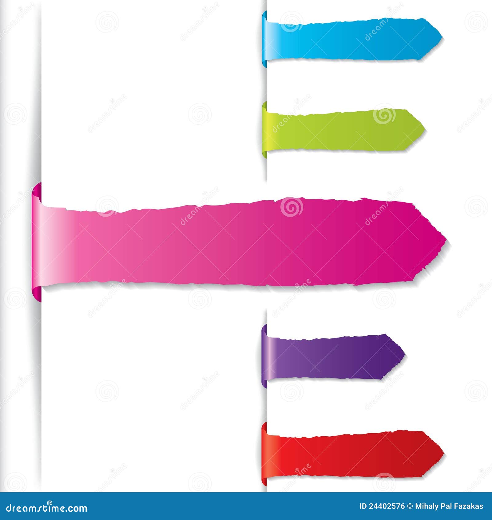 Ripped paper labels stock vector. Illustration of orange - 24402576