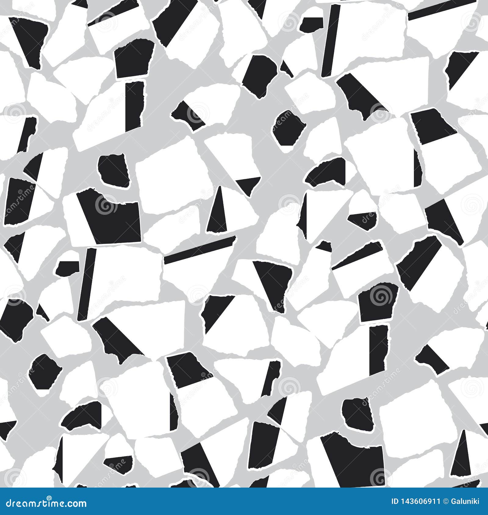 Ripped Paper Pieces Flat Vector Seamless Pattern Stock Vector ...