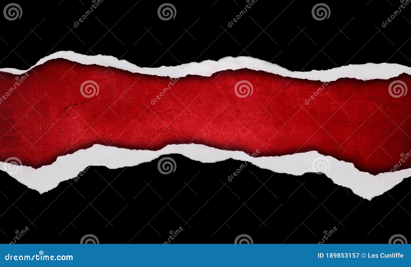 Ripped paper on red stock image. Image of paper, edges - 189853157