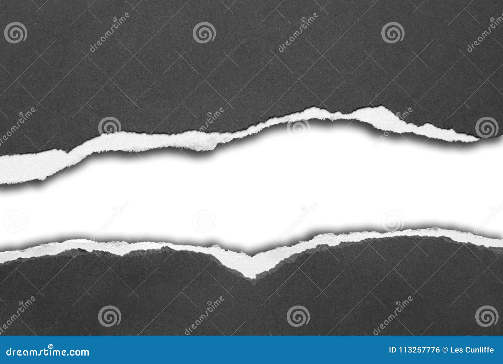 Ripped paper stock photo. Image of sheet, black, macro - 113257776
