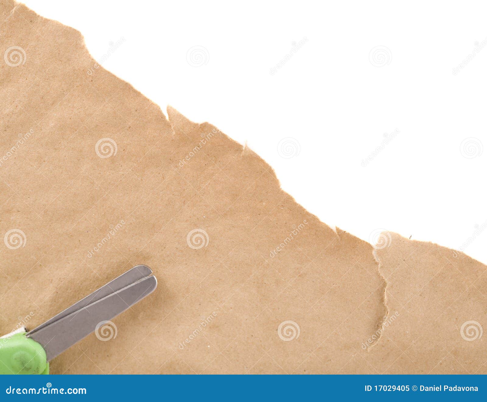 Ripped Paper and Scissors stock image. Image of isolated - 17029405
