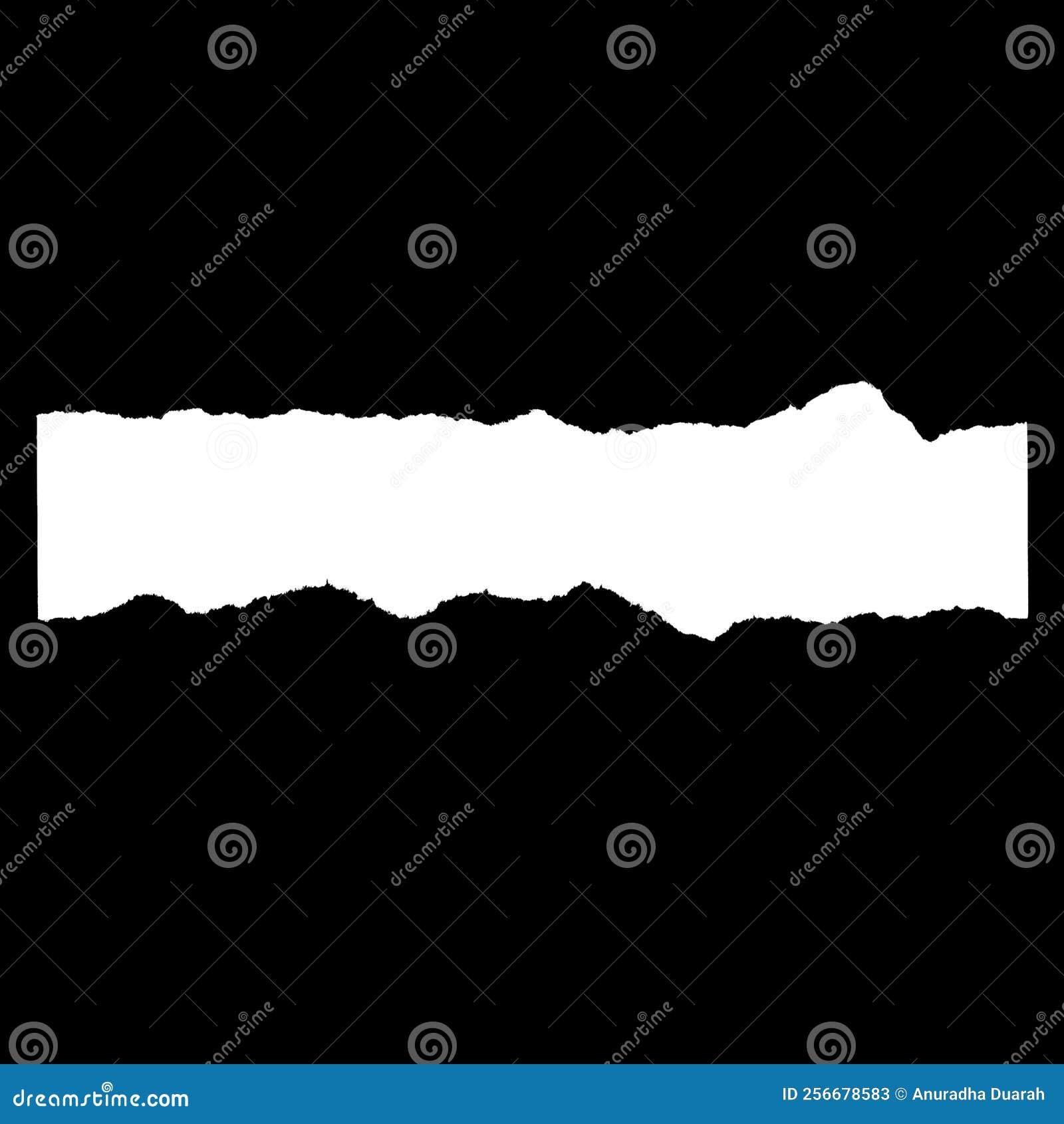 Ripped Paper, Space for Copy. Torn Paper Edges, Seamless Horizontally ...