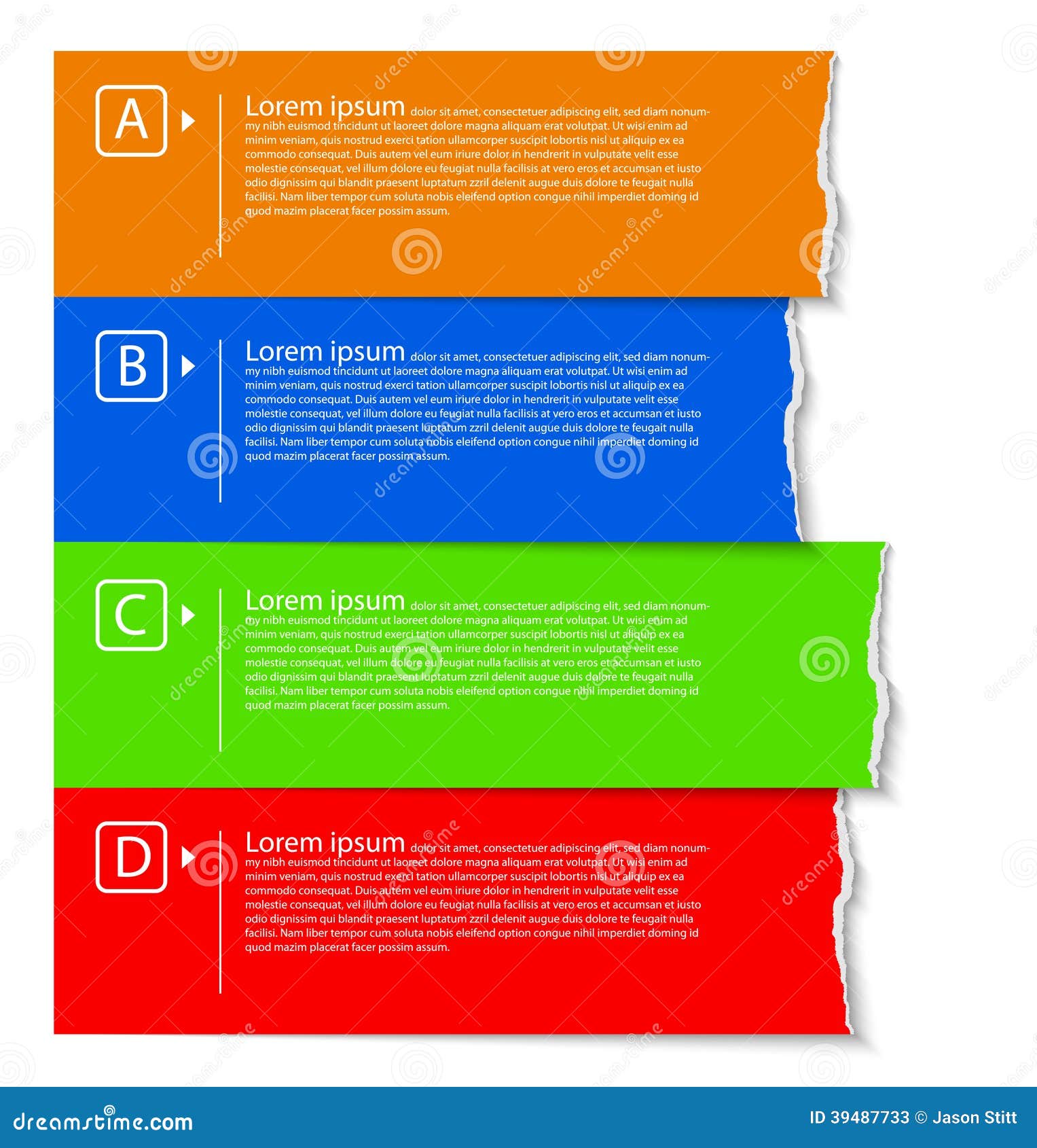 Ripped Paper Tabs stock vector. Illustration of tabs - 39487733