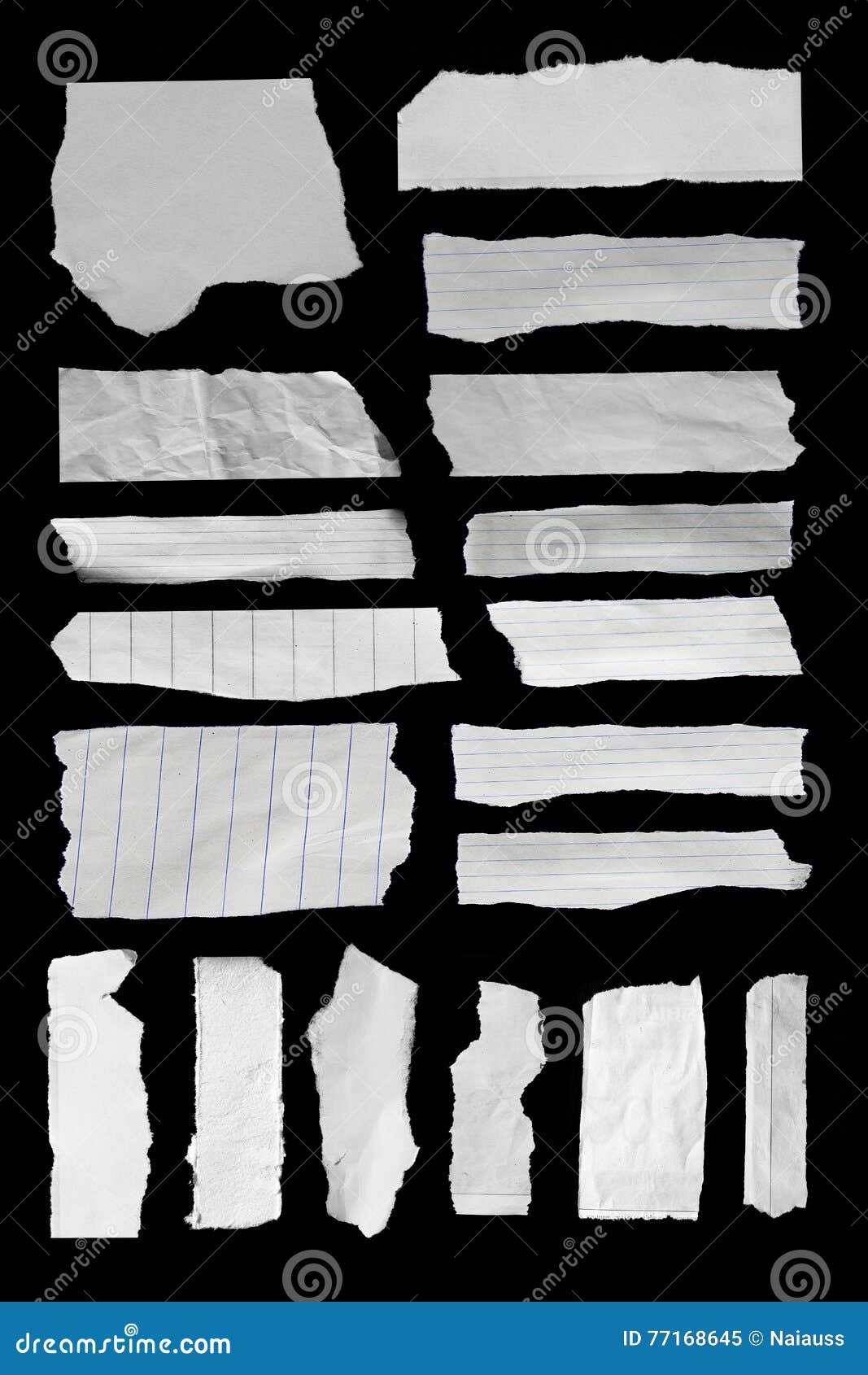 Ripped Paper and Torn Paper Stock Image - Image of mono, notepad: 77168645