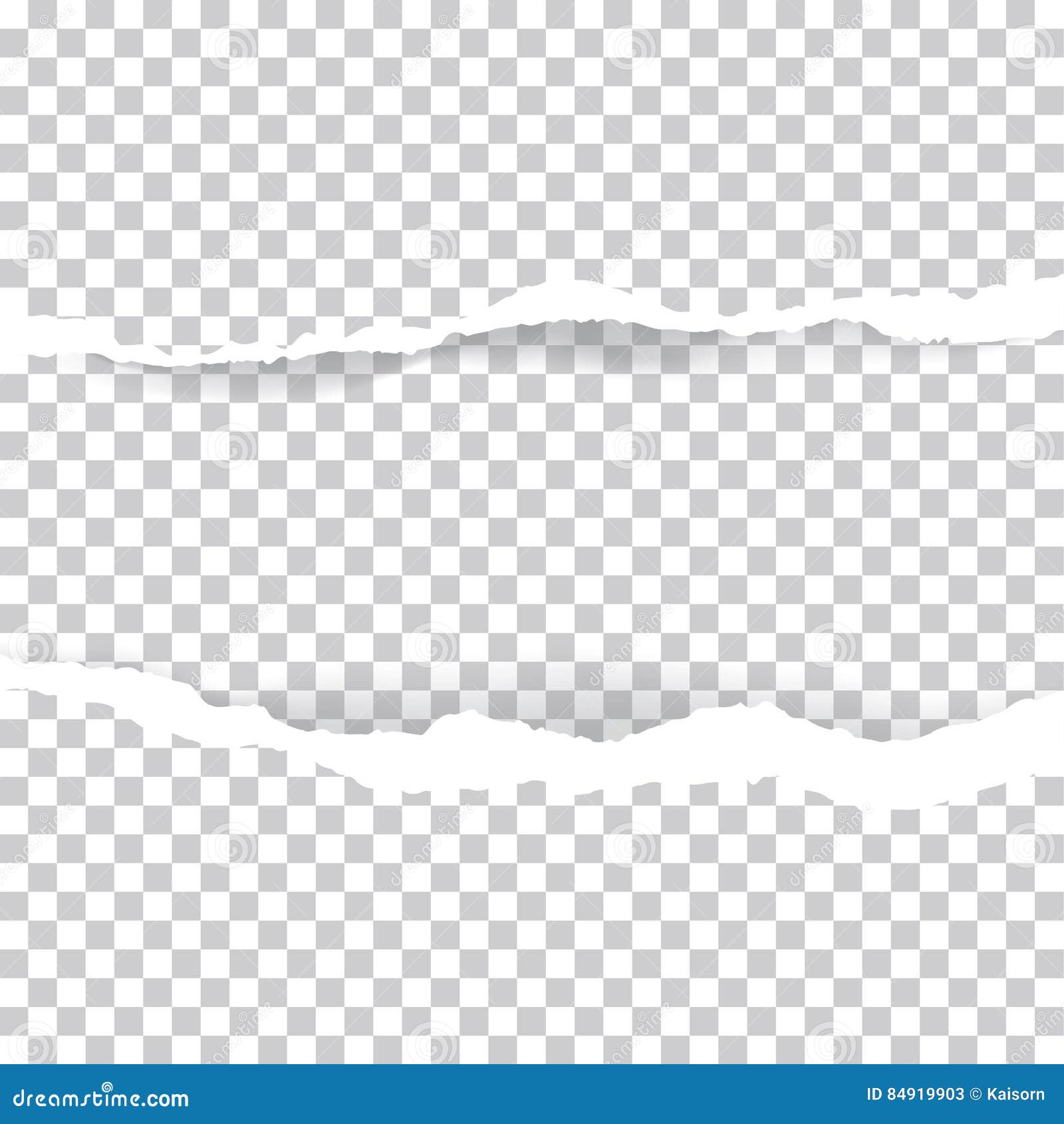 Ripped Paper and Transparent Background with Space. Stock Vector ...