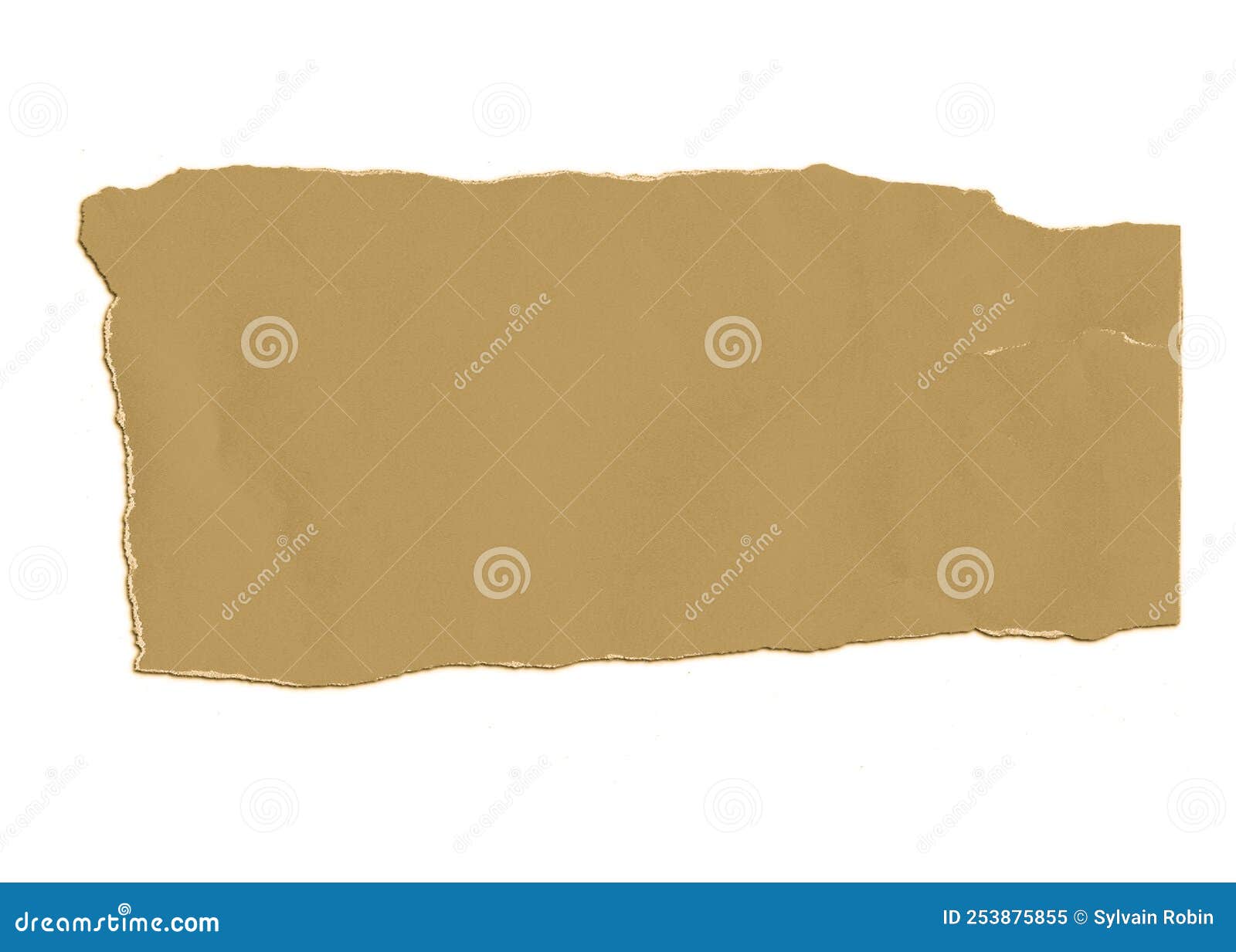 Ripped Piece of Horizontal Brown Paper Note Mockup Empty Stock Image ...