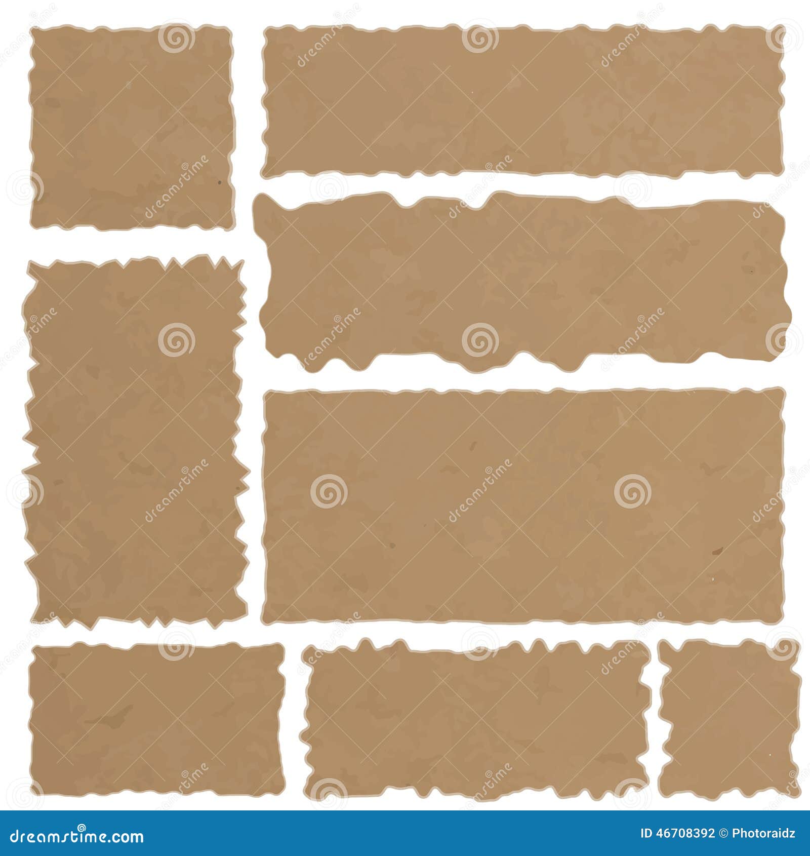 Ripped pieces of paper stock illustration. Illustration of message ...