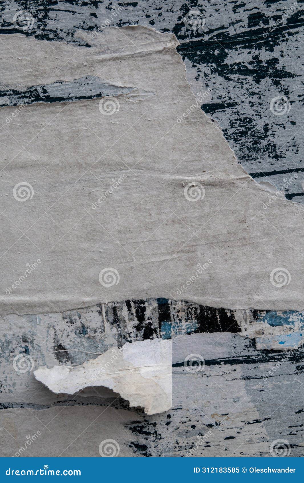 Ripped Posters Texture On The Wall. Stock Photography | CartoonDealer ...