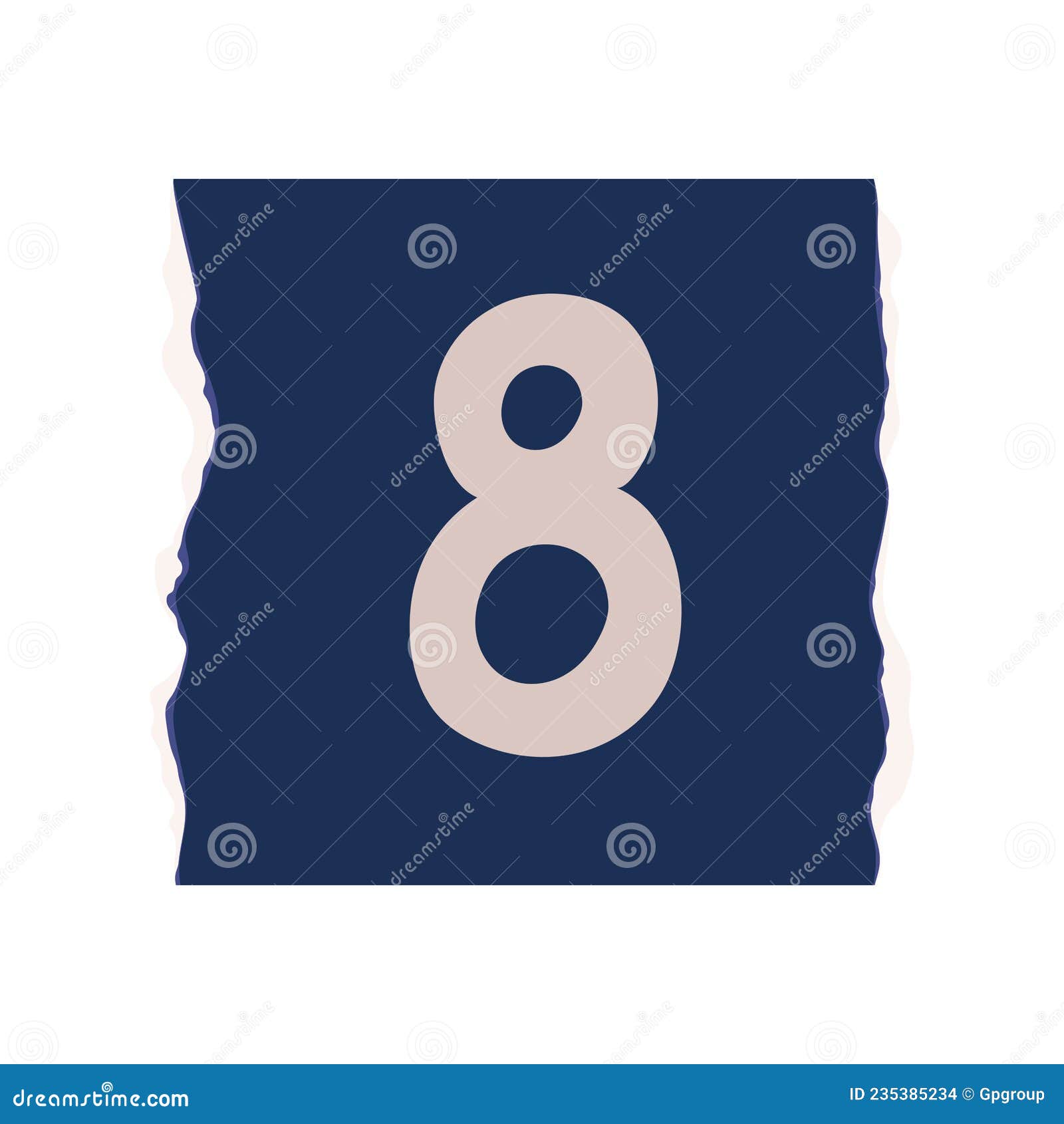 Ransom note with number 8 stock vector. Illustration of school - 235385234
