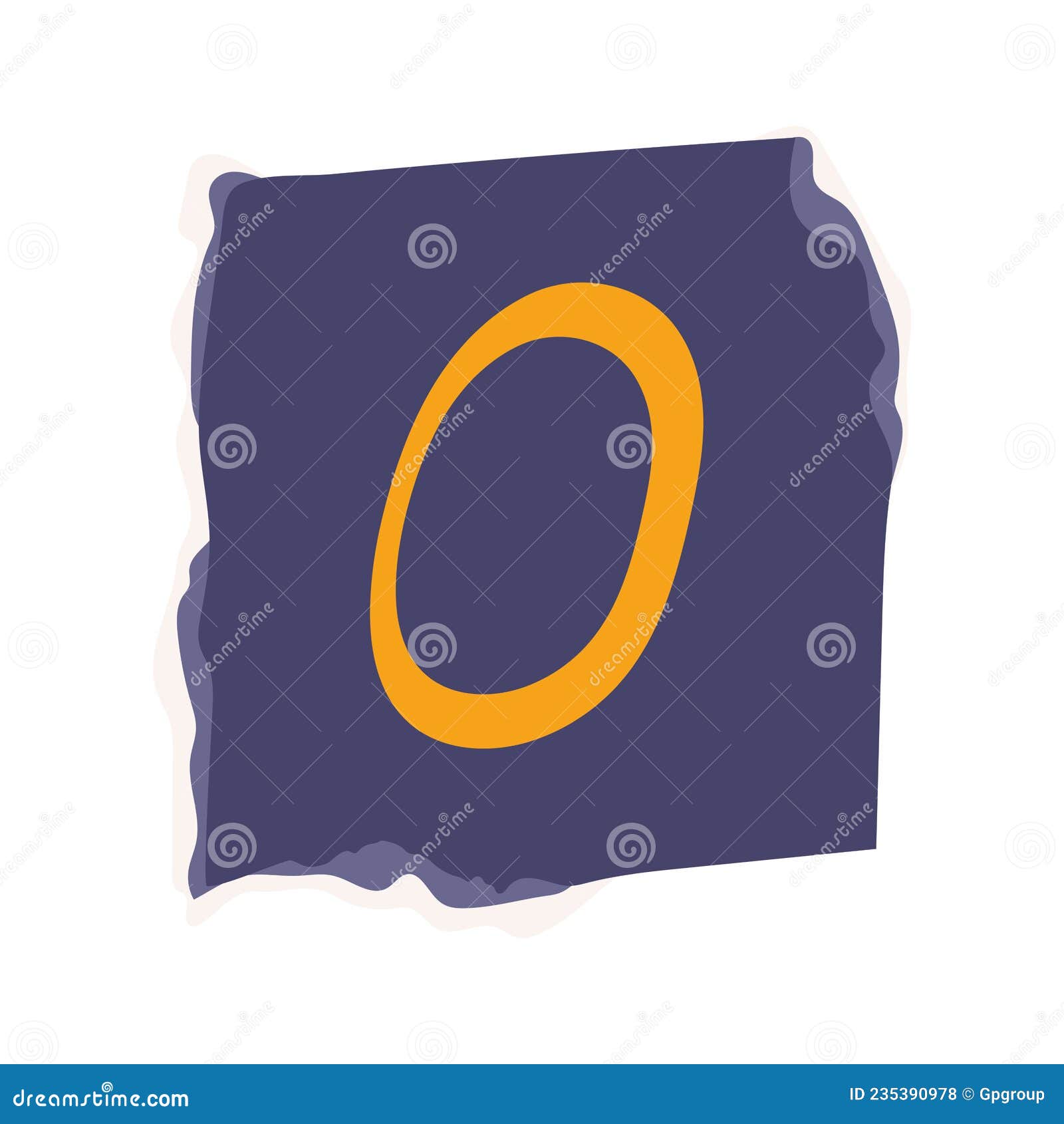 Ransom note with number 0 stock vector. Illustration of mathematics ...