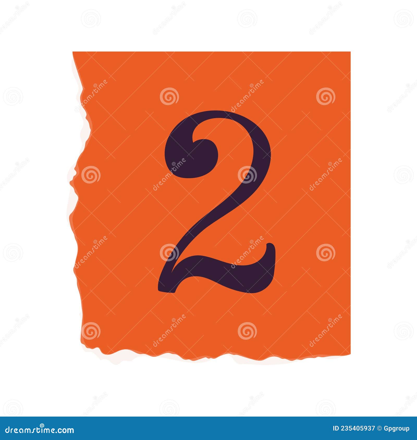 Ransom note with number 2 stock vector. Illustration of post - 235405937