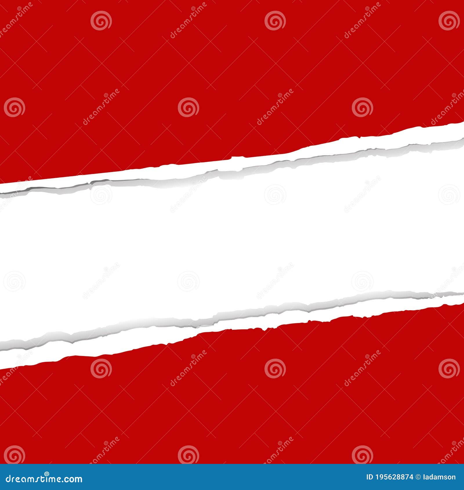 Ripped Red Paper stock vector. Illustration of waste - 195628874