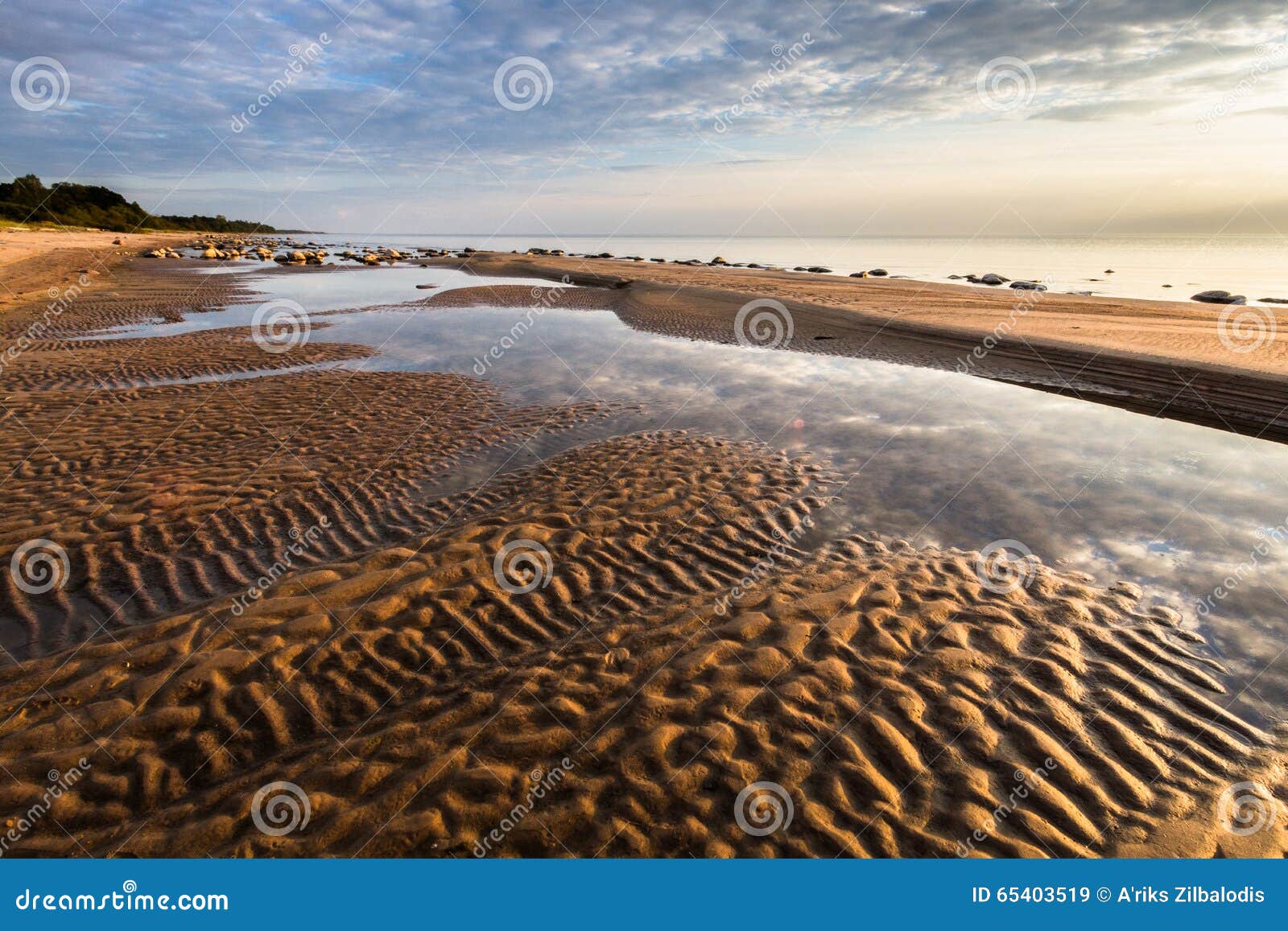 Ripped sand beaches stock image. Image of sand, reflection - 65403519