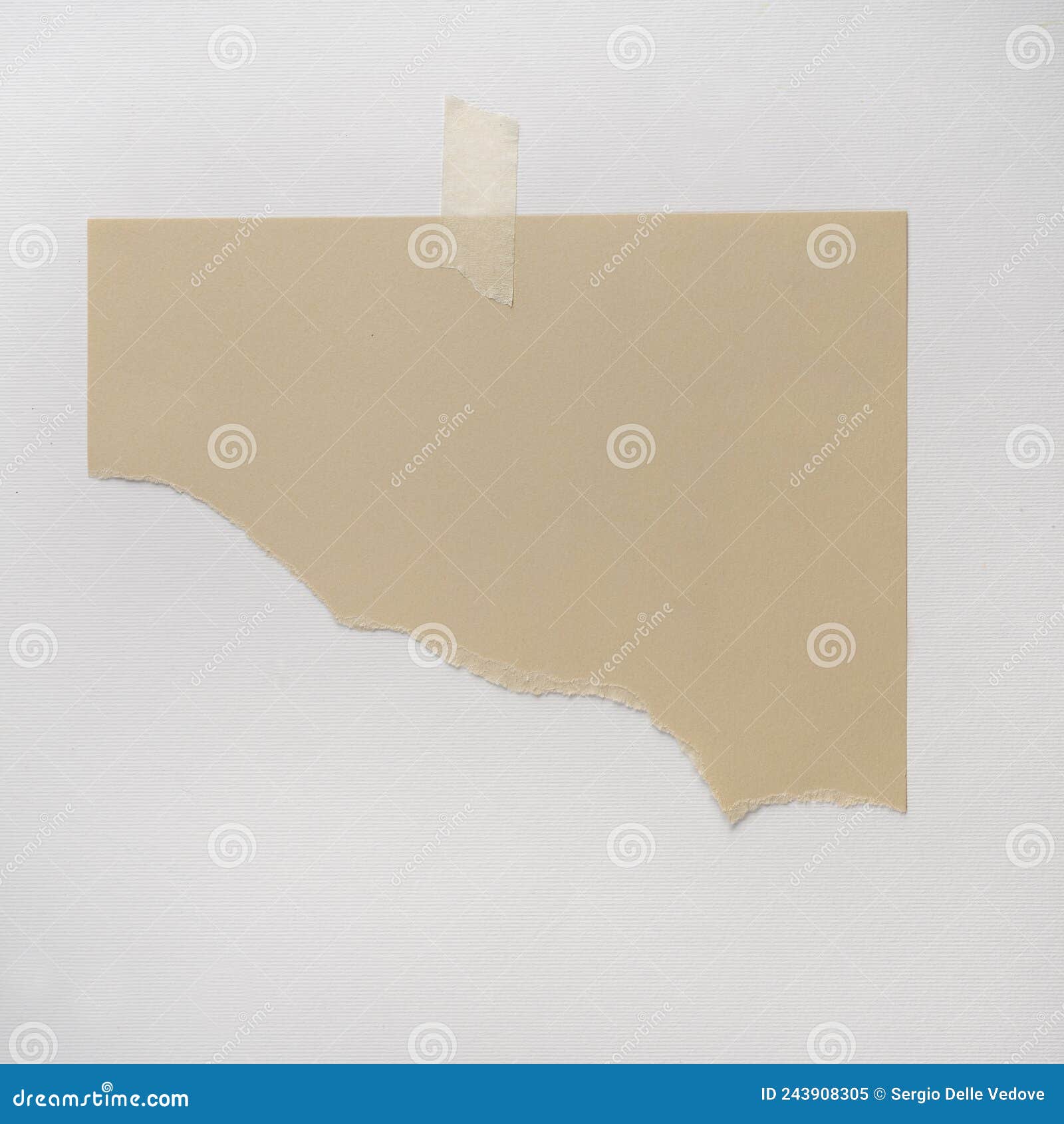 A Ripped Sheet of Chamois-colored Paper Stock Image - Image of copybook ...