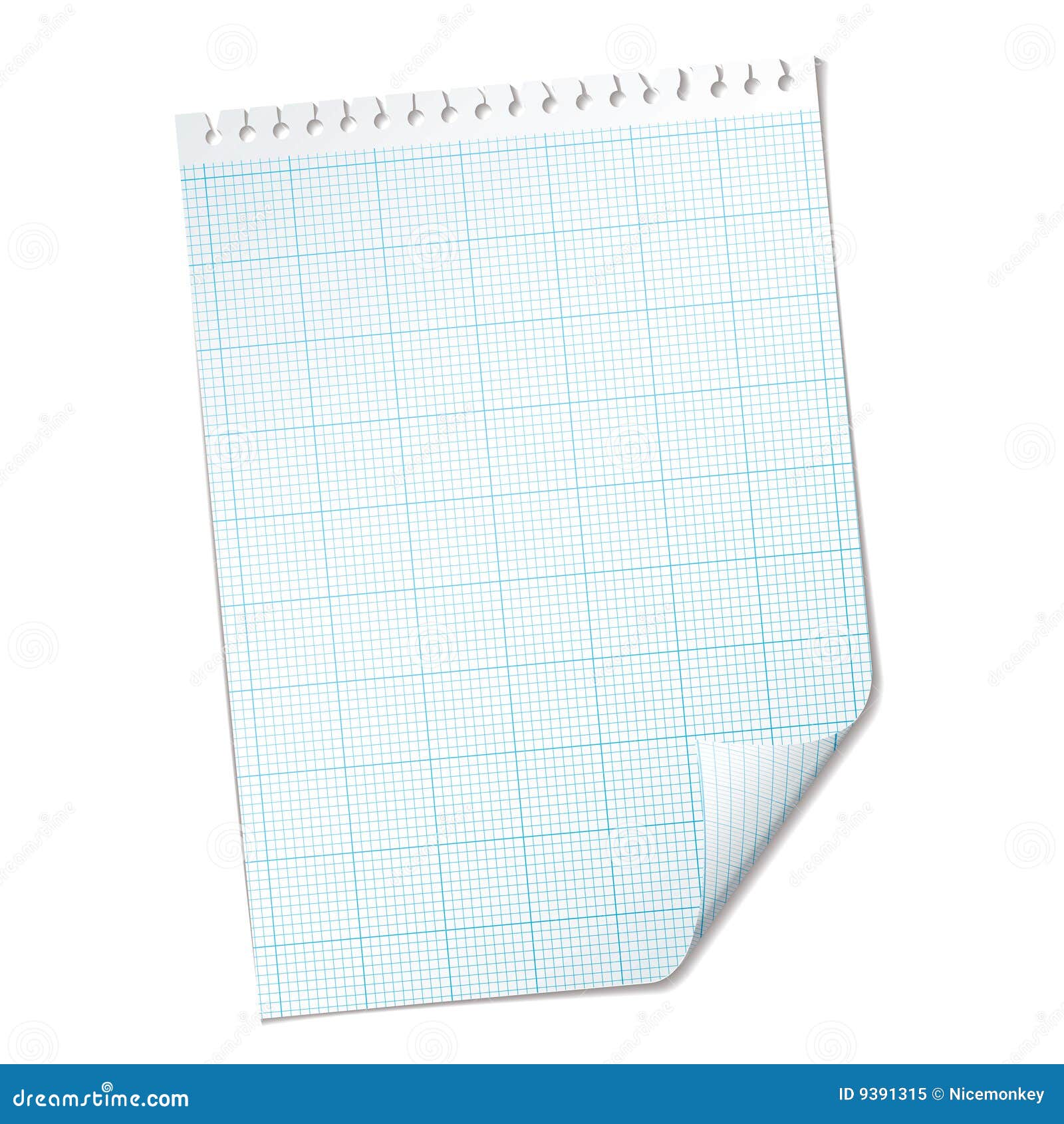 Ripped sheet grid stock vector. Illustration of realistic - 9391315