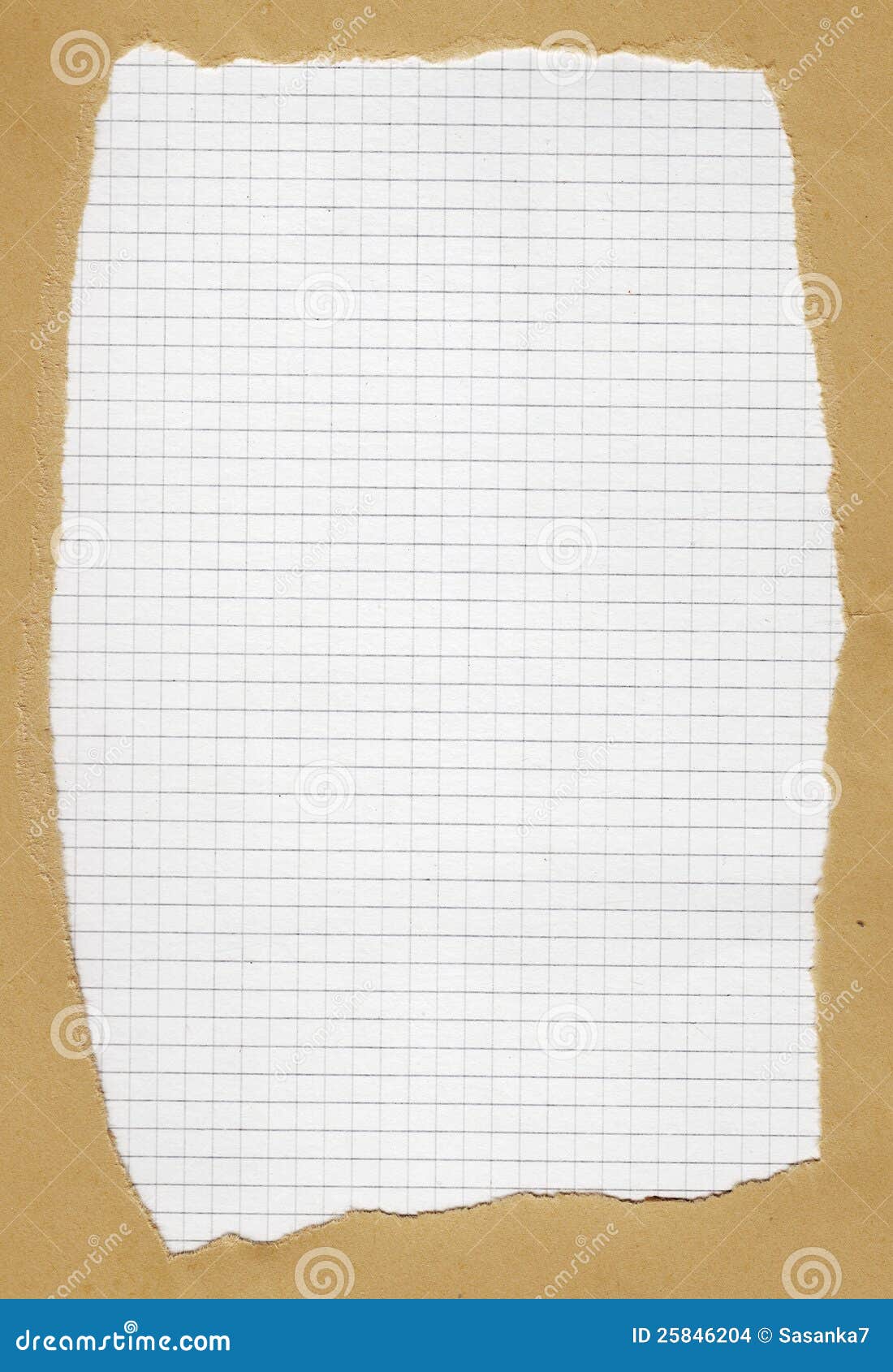 Ripped squared paper stock photo. Image of design, grunge - 25846204