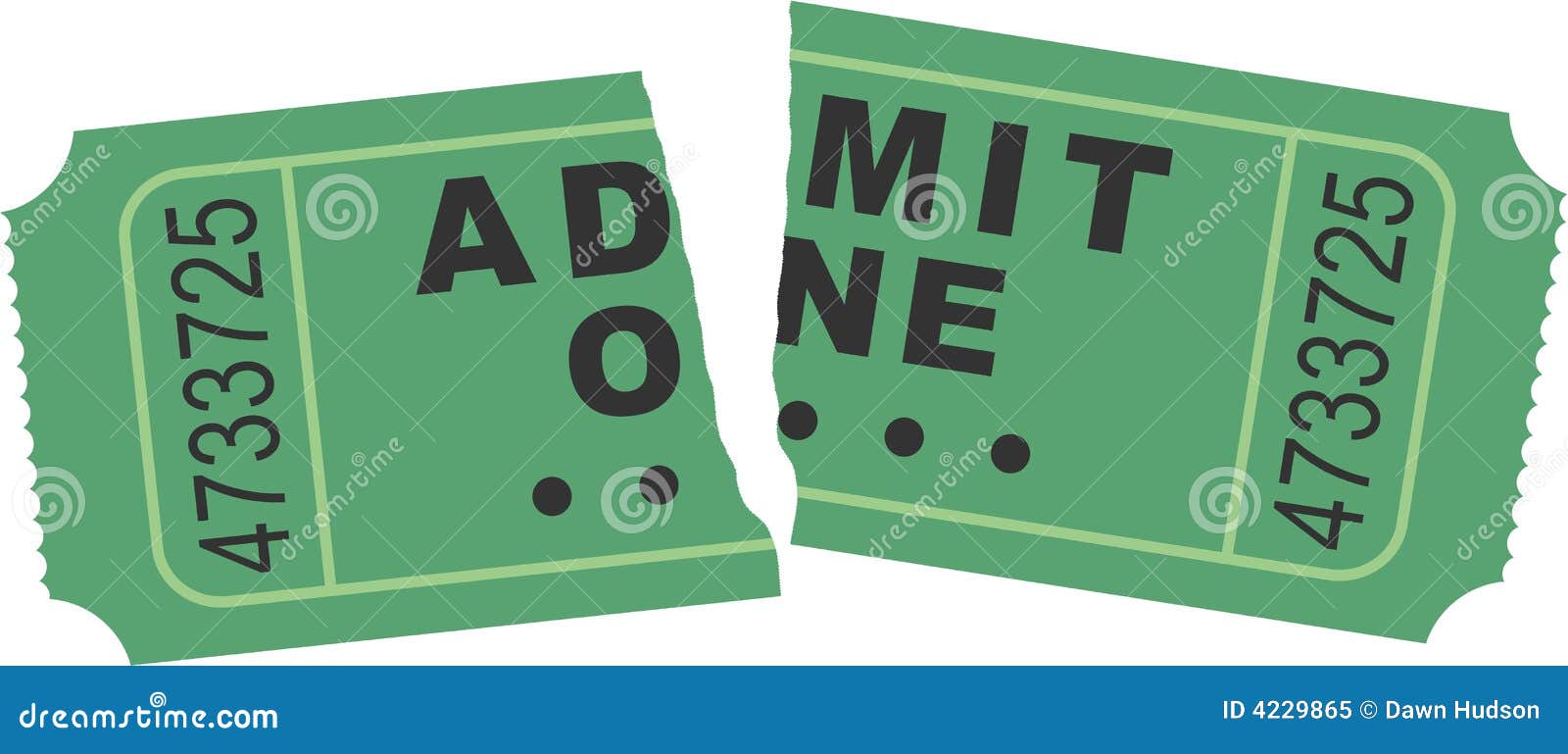 Ripped ticket stock illustration. Illustration of cine - 4229865