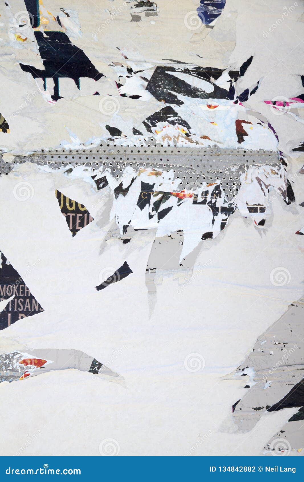Torn posters stock photo. Image of grunge, broken, abstract - 134842882