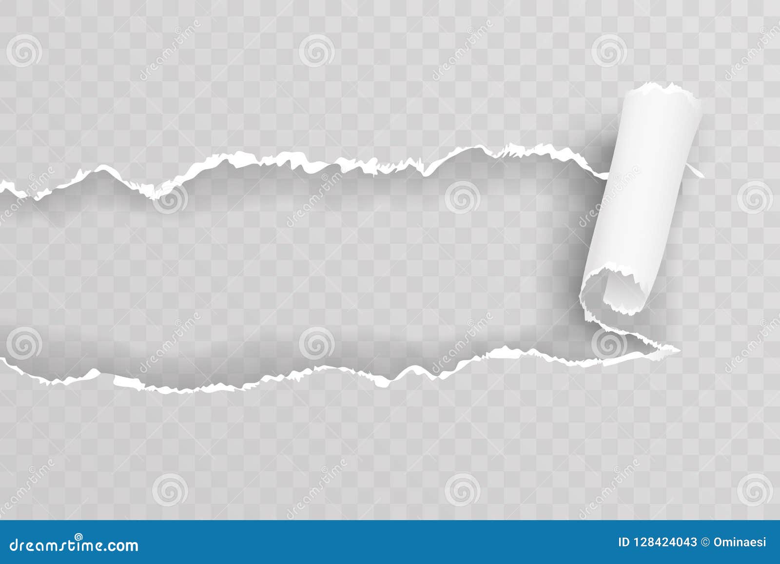 Ripped Torn Hole Window Paper Sheet Realistic Pattern Transparent ...