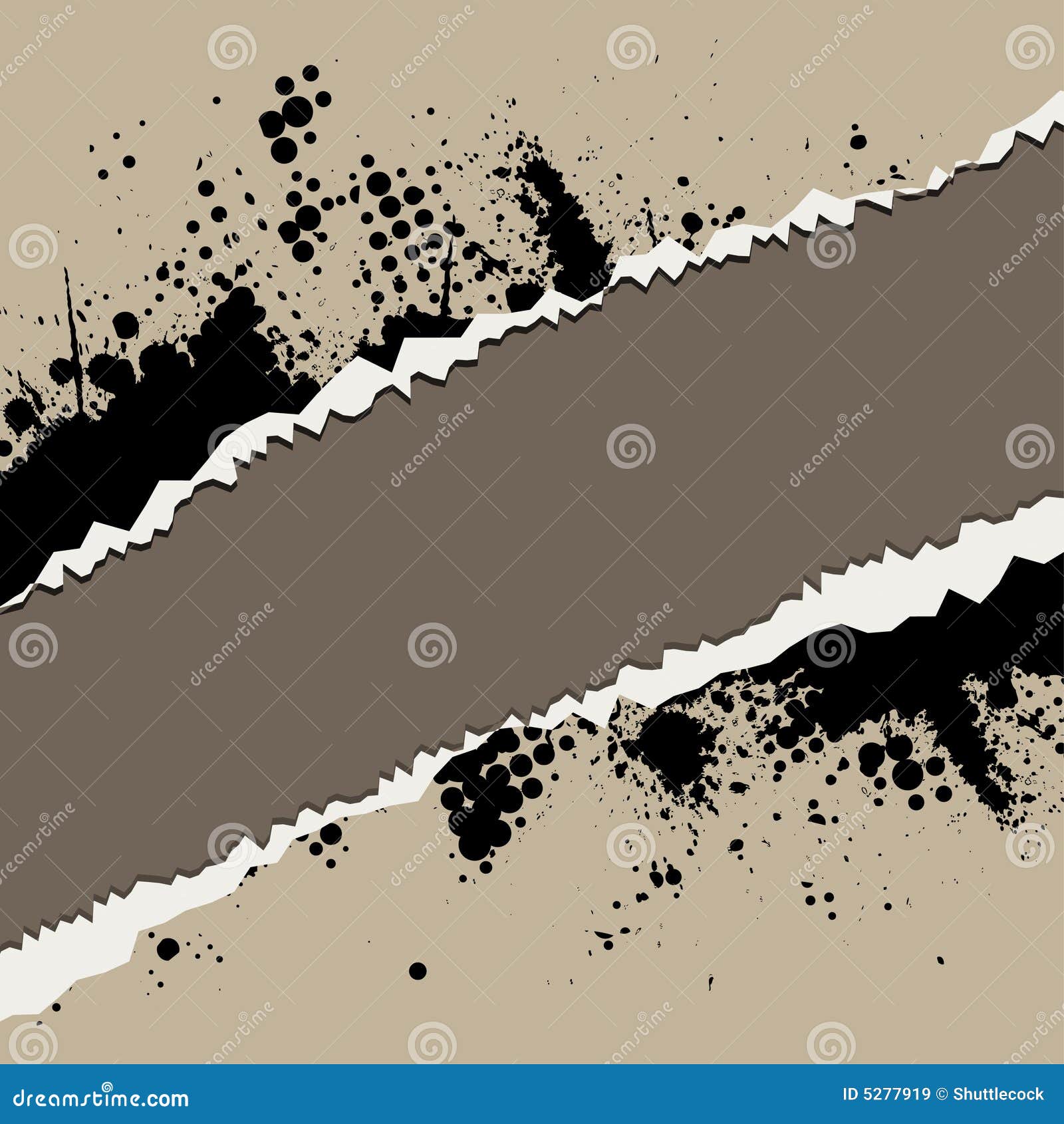 Ripped Torn Paper With Ink Spl Vector Illustration | CartoonDealer.com ...