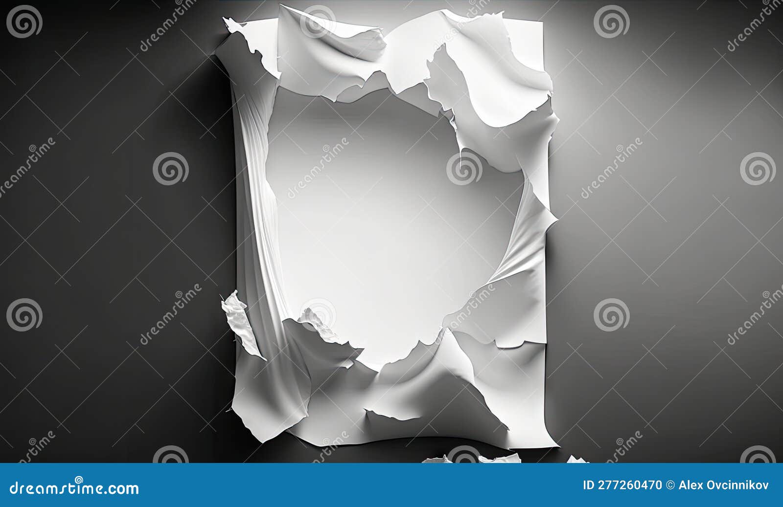 Ripped and Torn White Paper Background for Grunge Posters and Placards ...
