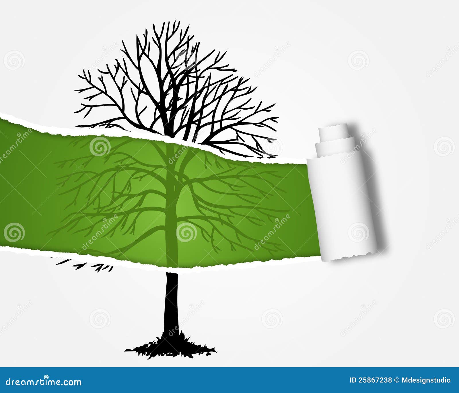 Ripped tree stock illustration. Illustration of beautiful - 25867238