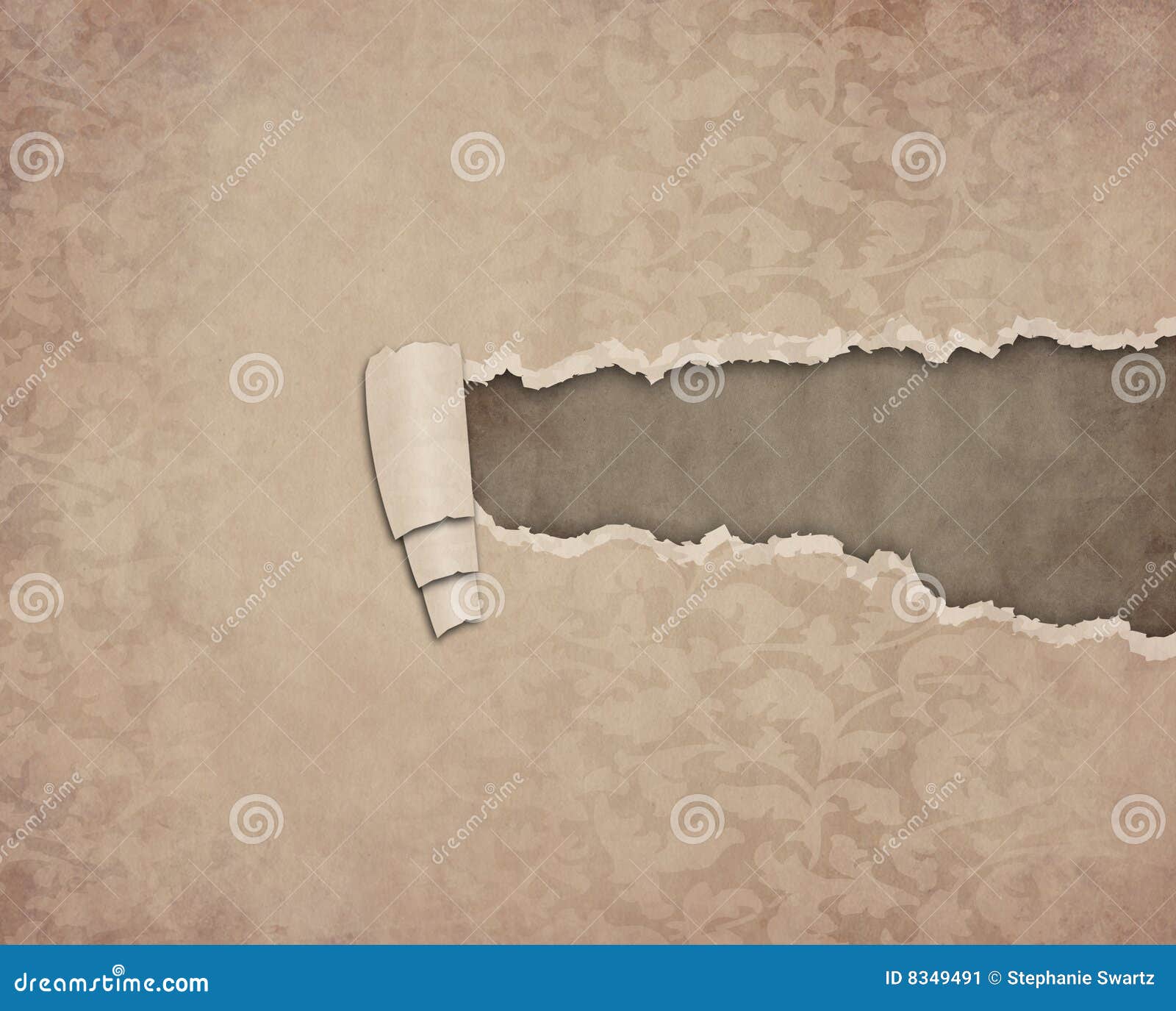 Ripped Vintage Paper Stock Image - Image: 8349491